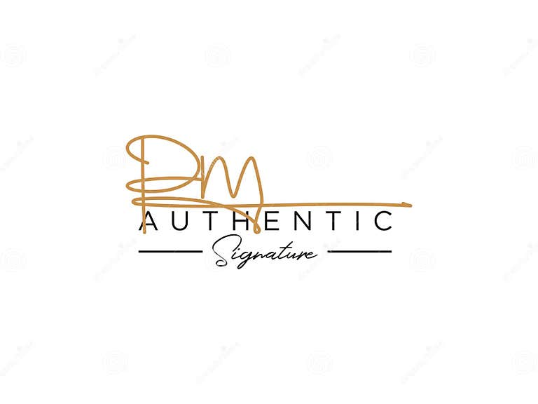 Letter PM Signature Logo Template Vector Stock Vector - Illustration of ...
