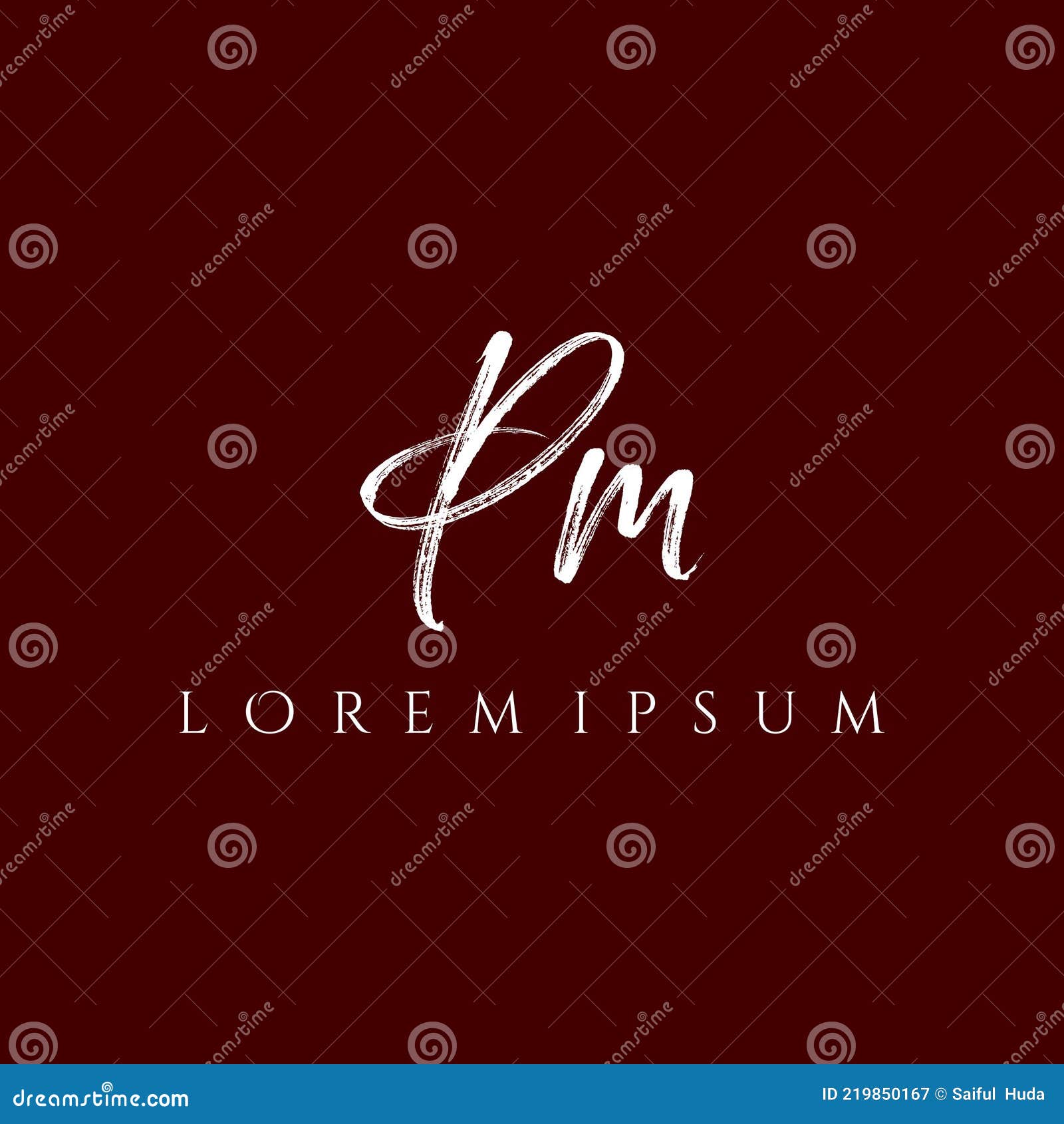 Letter PM Simple Monogram Logo Icon Design. Stock Vector - Illustration ...