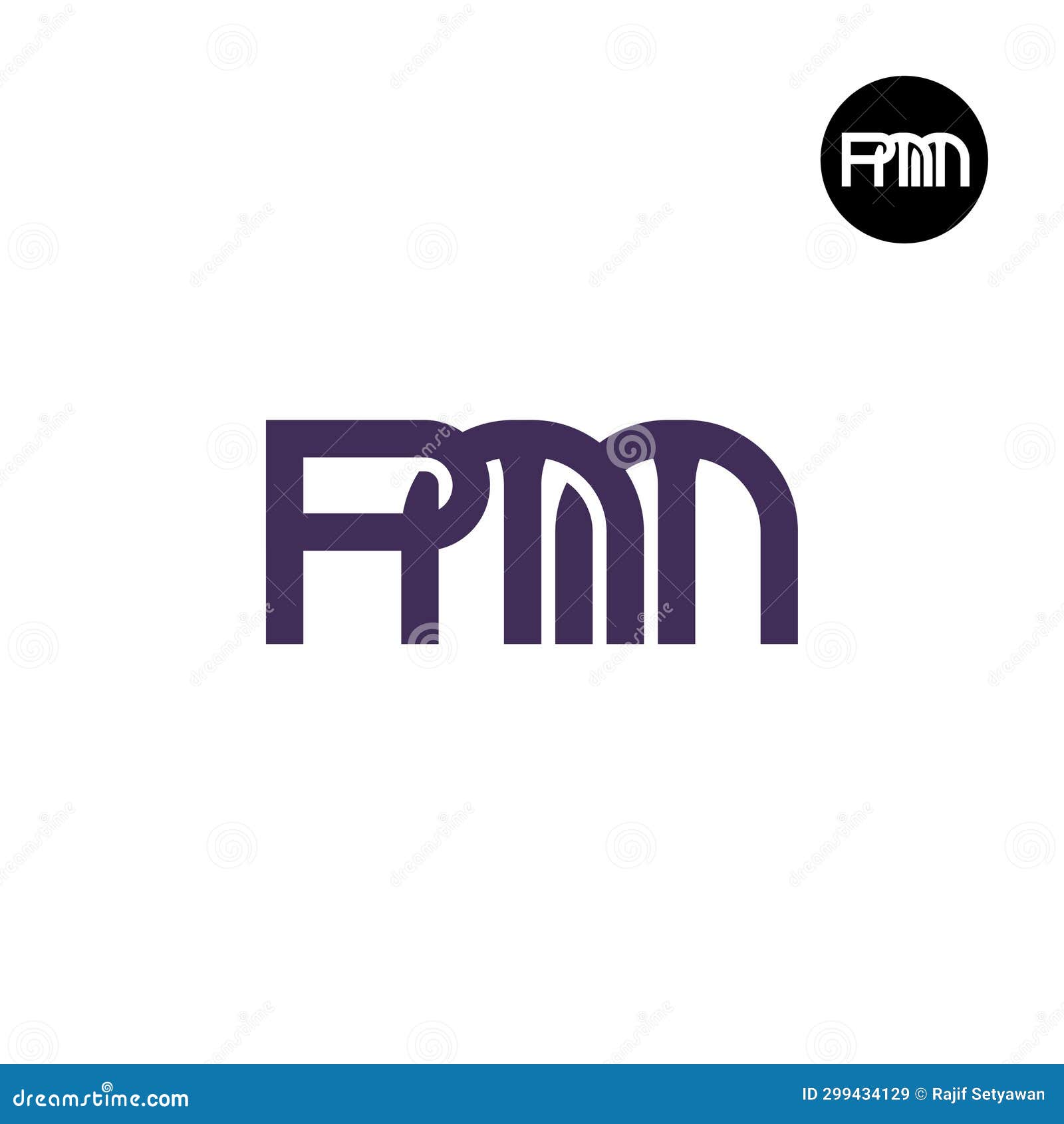 Letter PMM Monogram Logo Design Stock Illustration - Illustration of ...