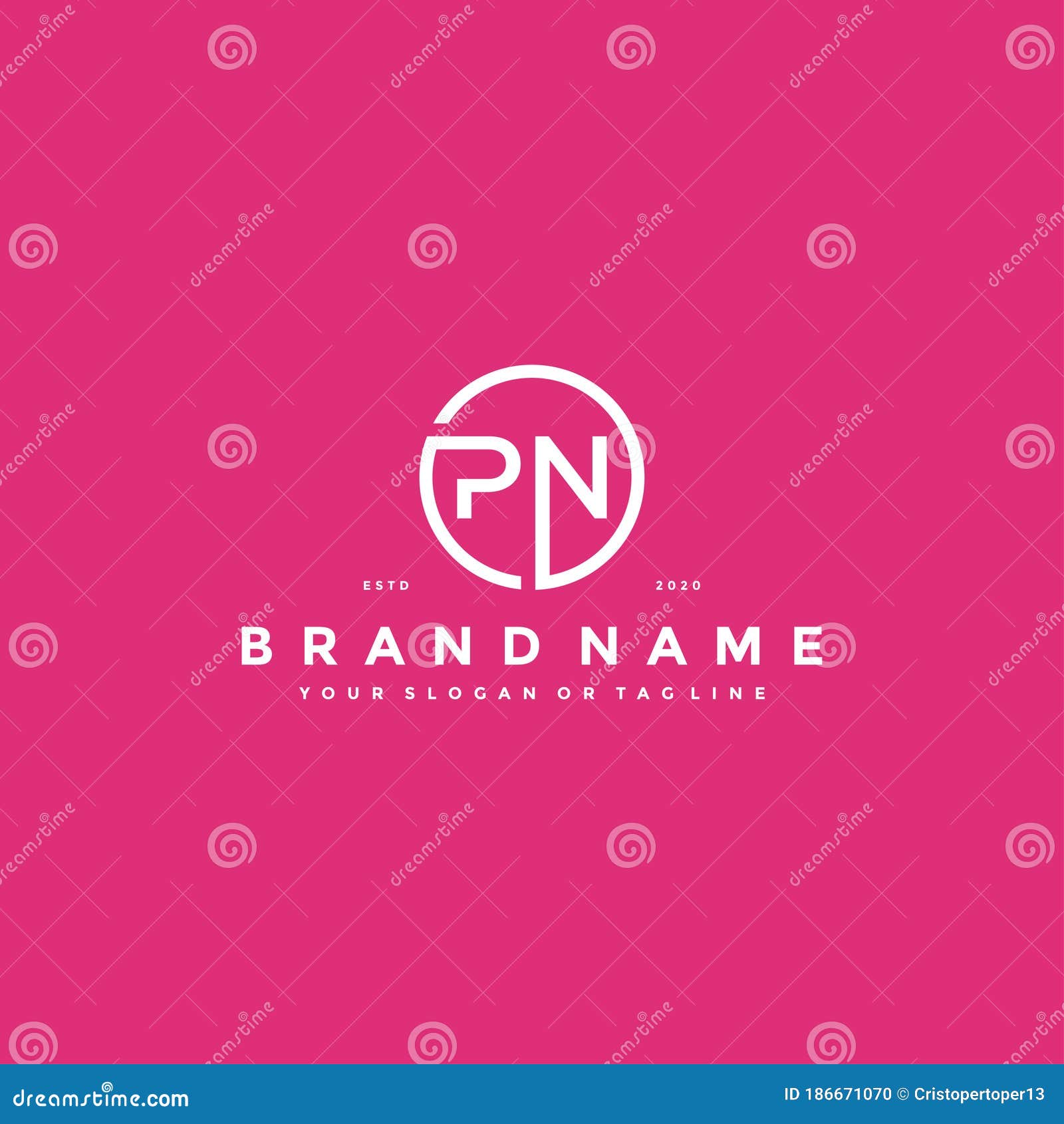Letter PN Logo Design Vector Stock Vector - Illustration of background ...