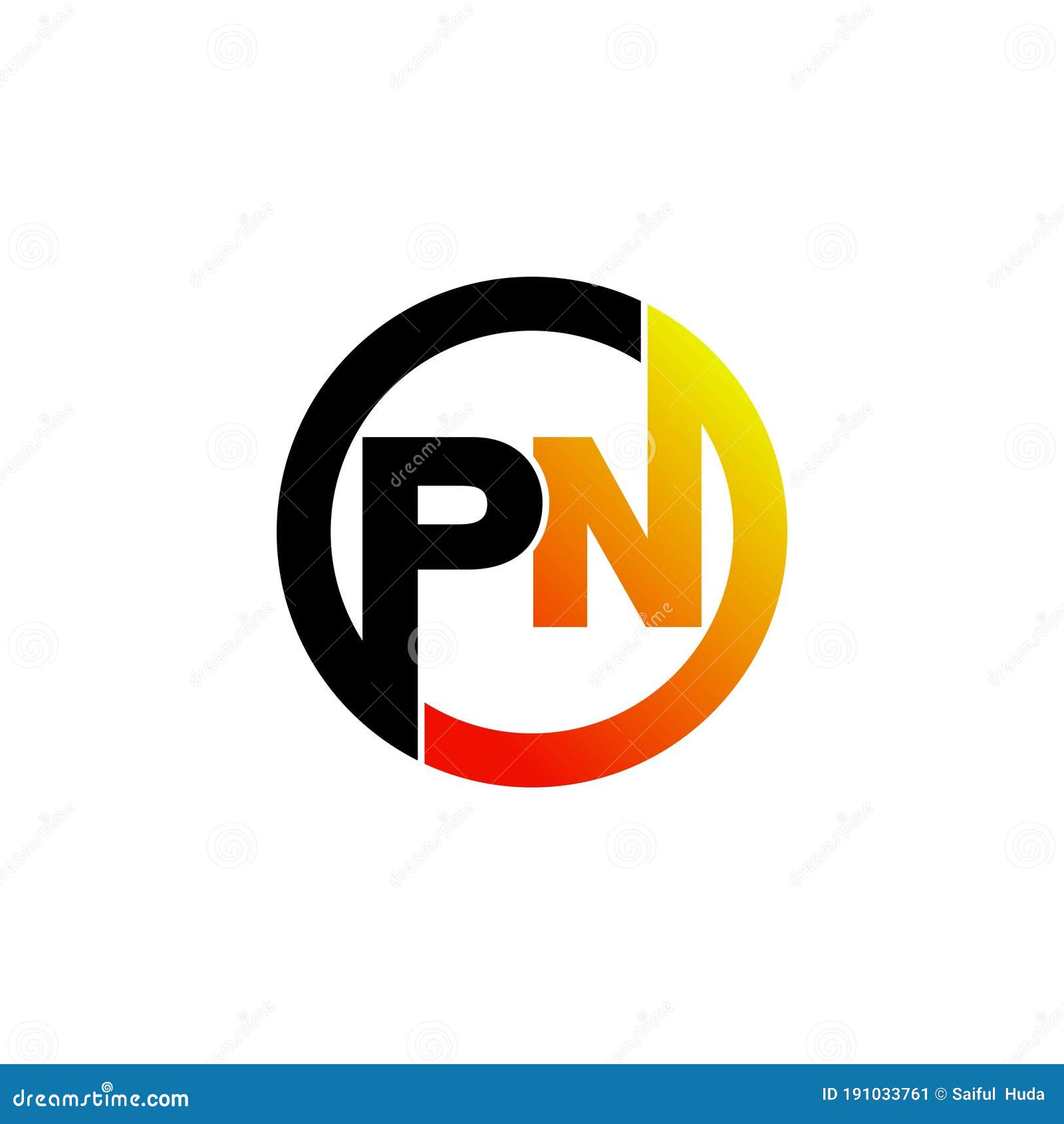 Letter Pn Monogram Logo Icon Design Vector. Stock Vector - Illustration ...