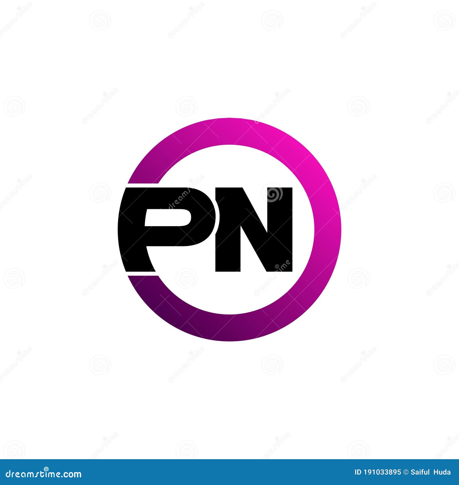 Letter PN Monogram Logo Icon Design Vector. Stock Vector - Illustration ...