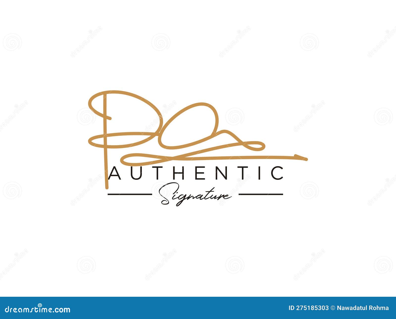 Letter PO Signature Logo Template Vector | CartoonDealer.com #275185303