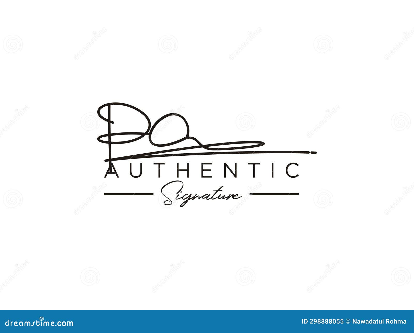 Letter PO Signature Logo Template Vector Stock Vector - Illustration of ...
