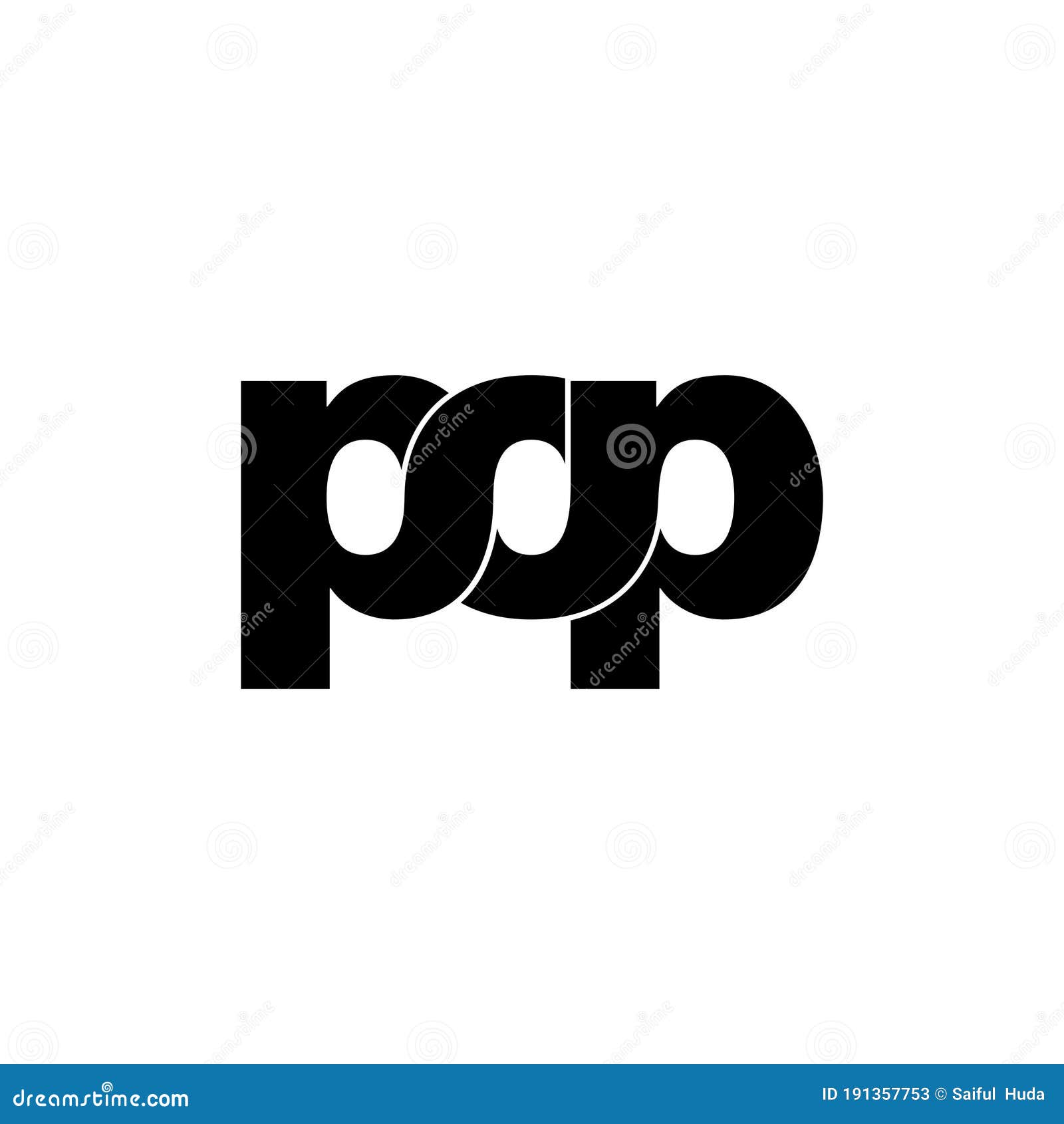 Letter POP Monogram Logo Icon Design Vector. Stock Vector ...