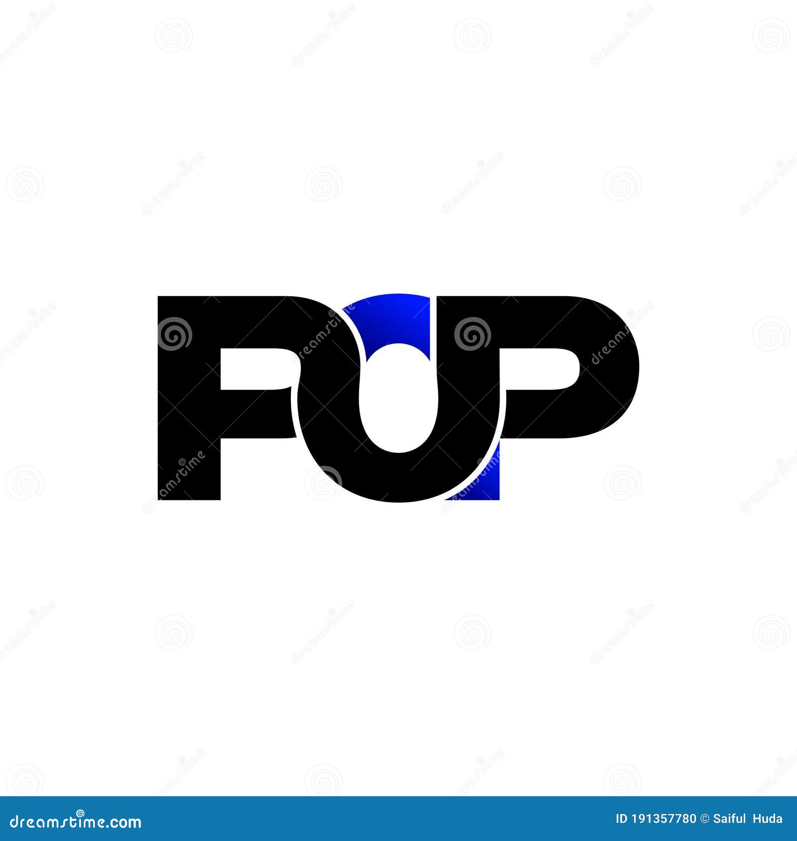 Letter POP Monogram Logo Icon Design Vector. Stock Vector ...