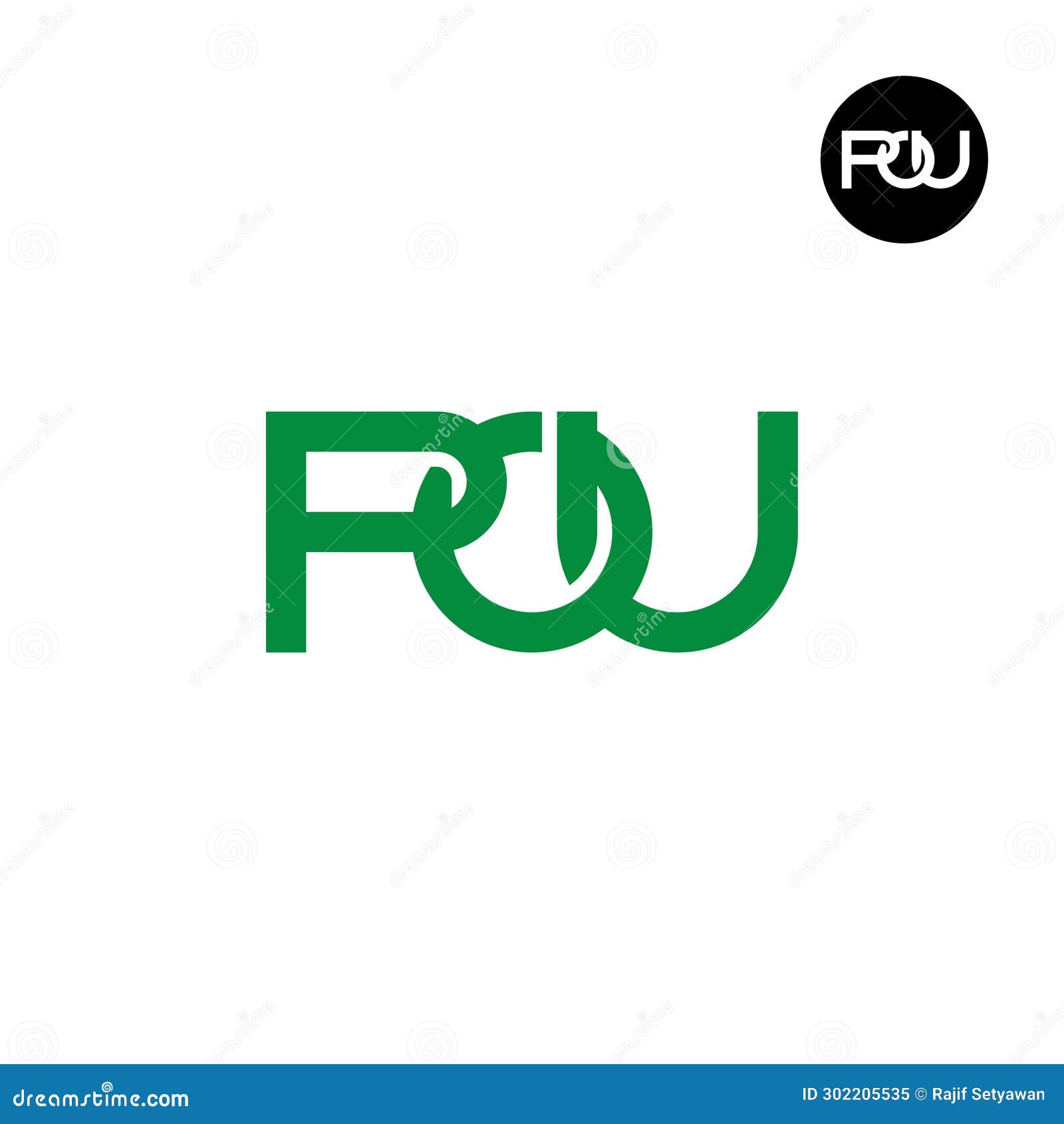 Letter POU Monogram Logo Design Cartoon Vector | CartoonDealer.com ...