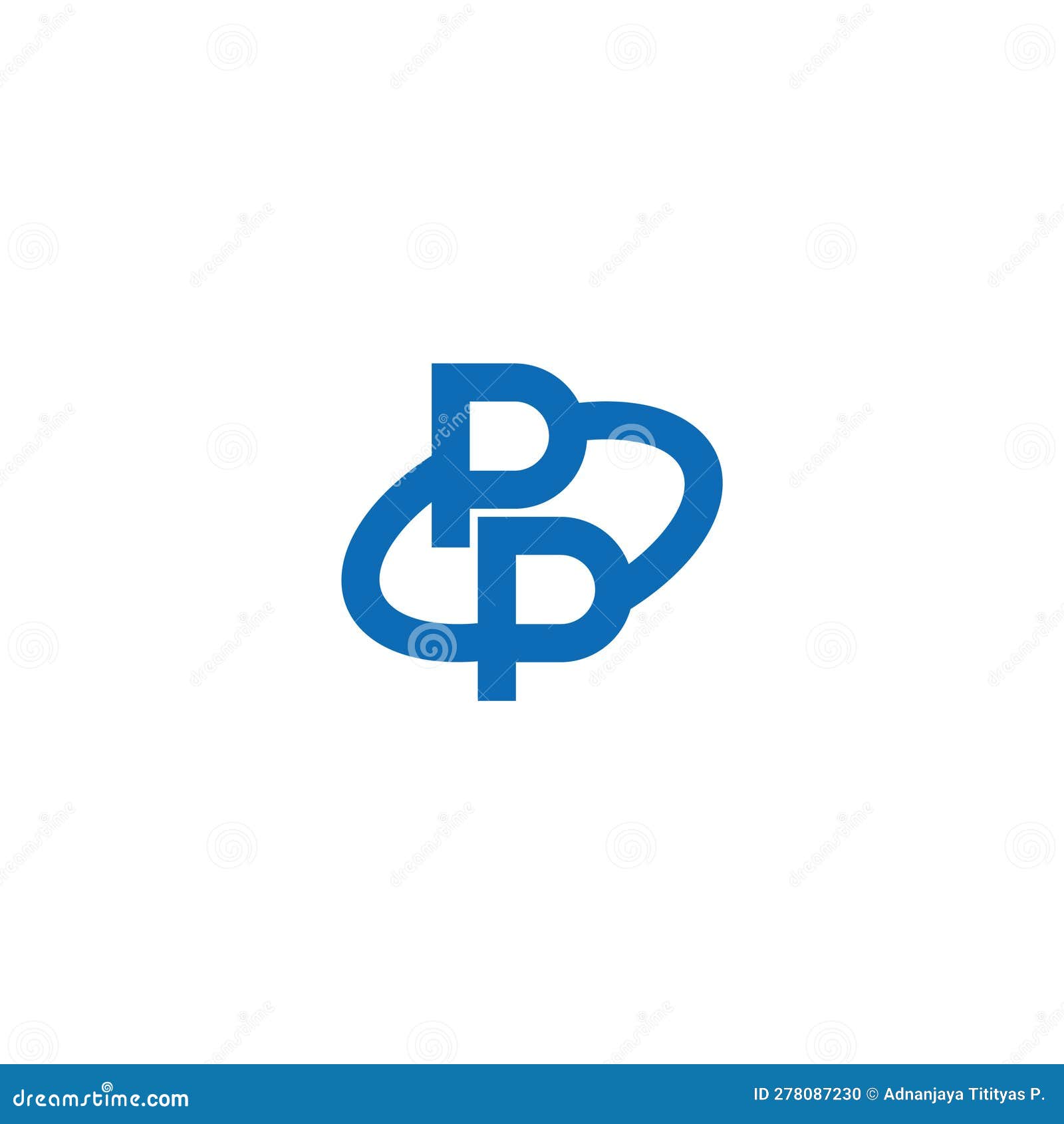 Letter Pp Round Blue Logo Vector Stock Vector - Illustration of ...