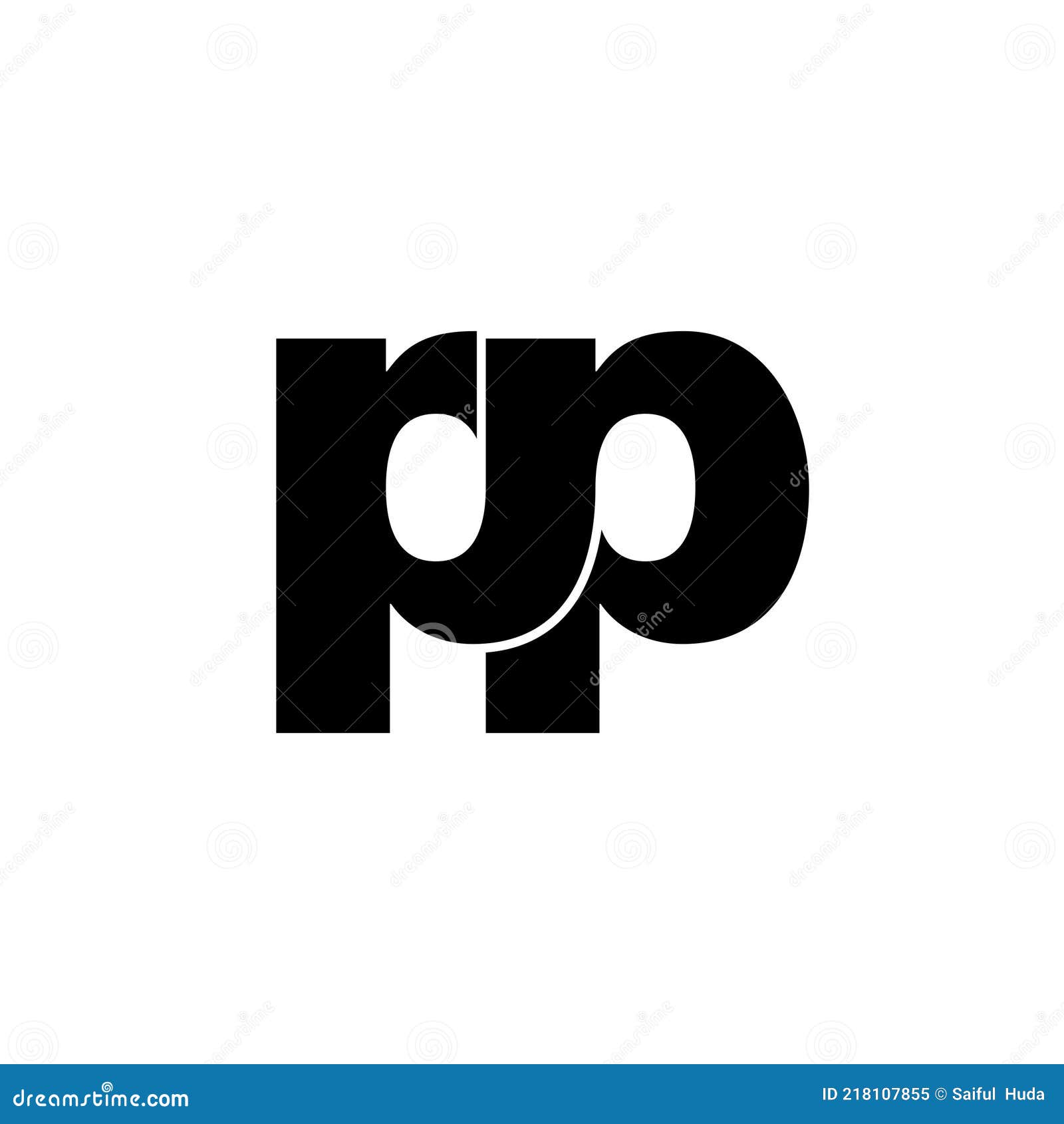 Letter PP Simple Monogram Logo Icon Design. Stock Vector - Illustration ...