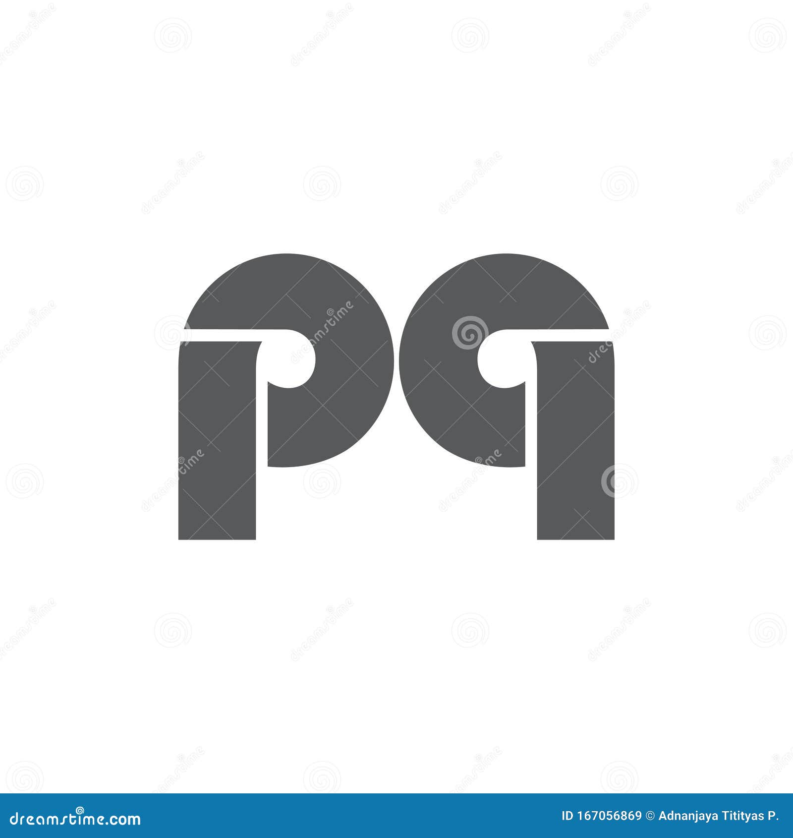Letter Pq Simple Geometric Design Logo Vector Stock Vector ...