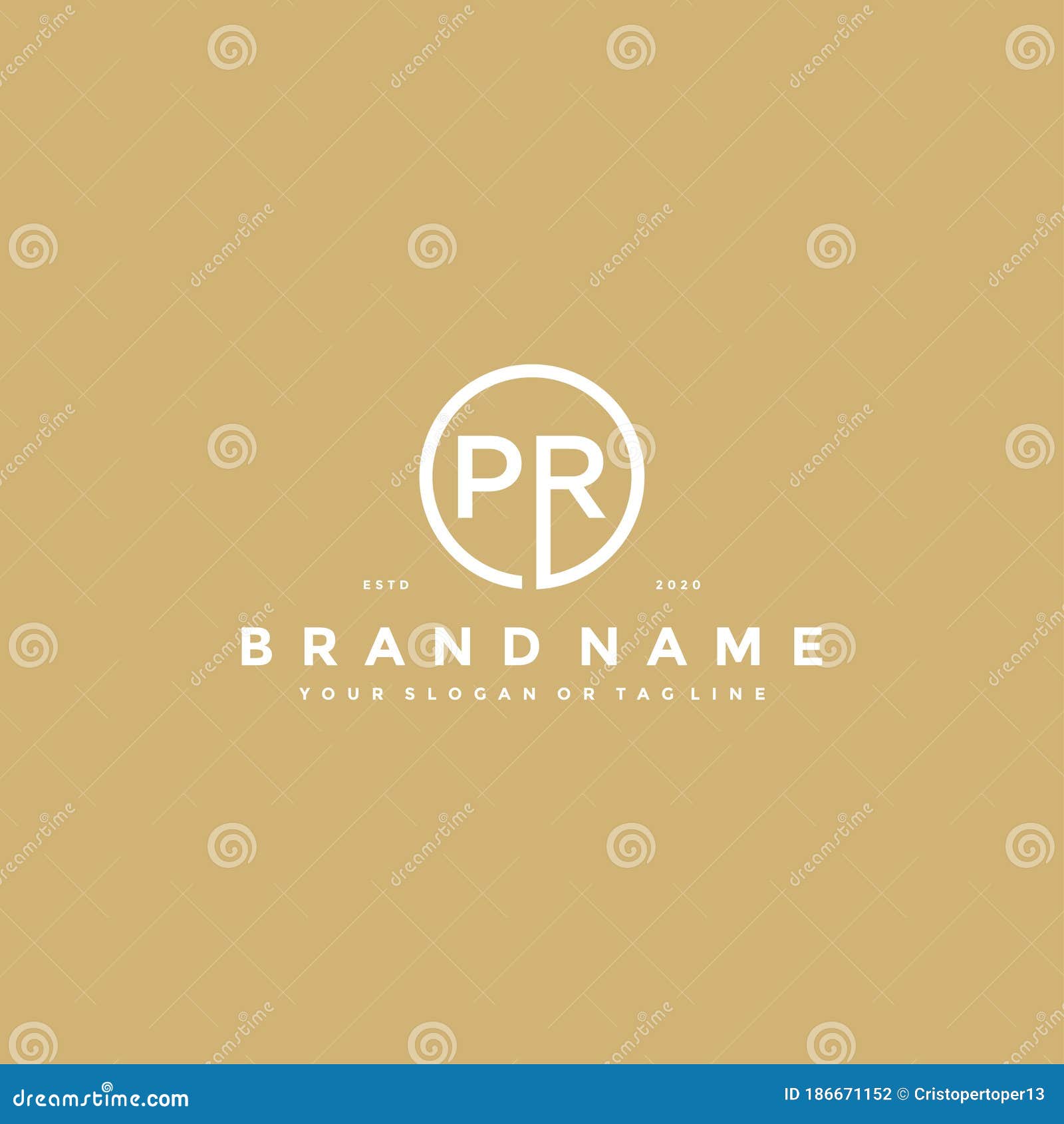Letter PR Logo Design Vector Stock Vector - Illustration of black ...