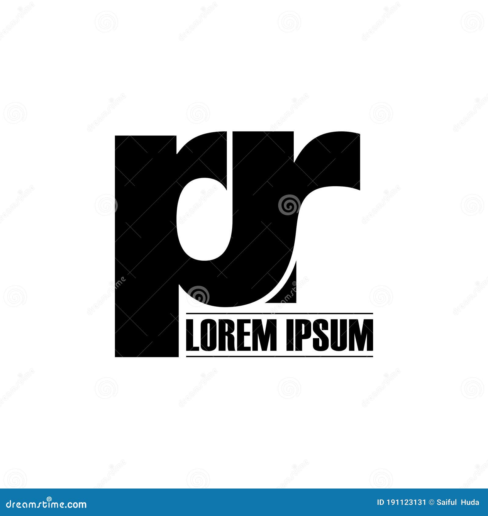 Letter PR Monogram Logo Icon Design Vector. Stock Vector - Illustration ...