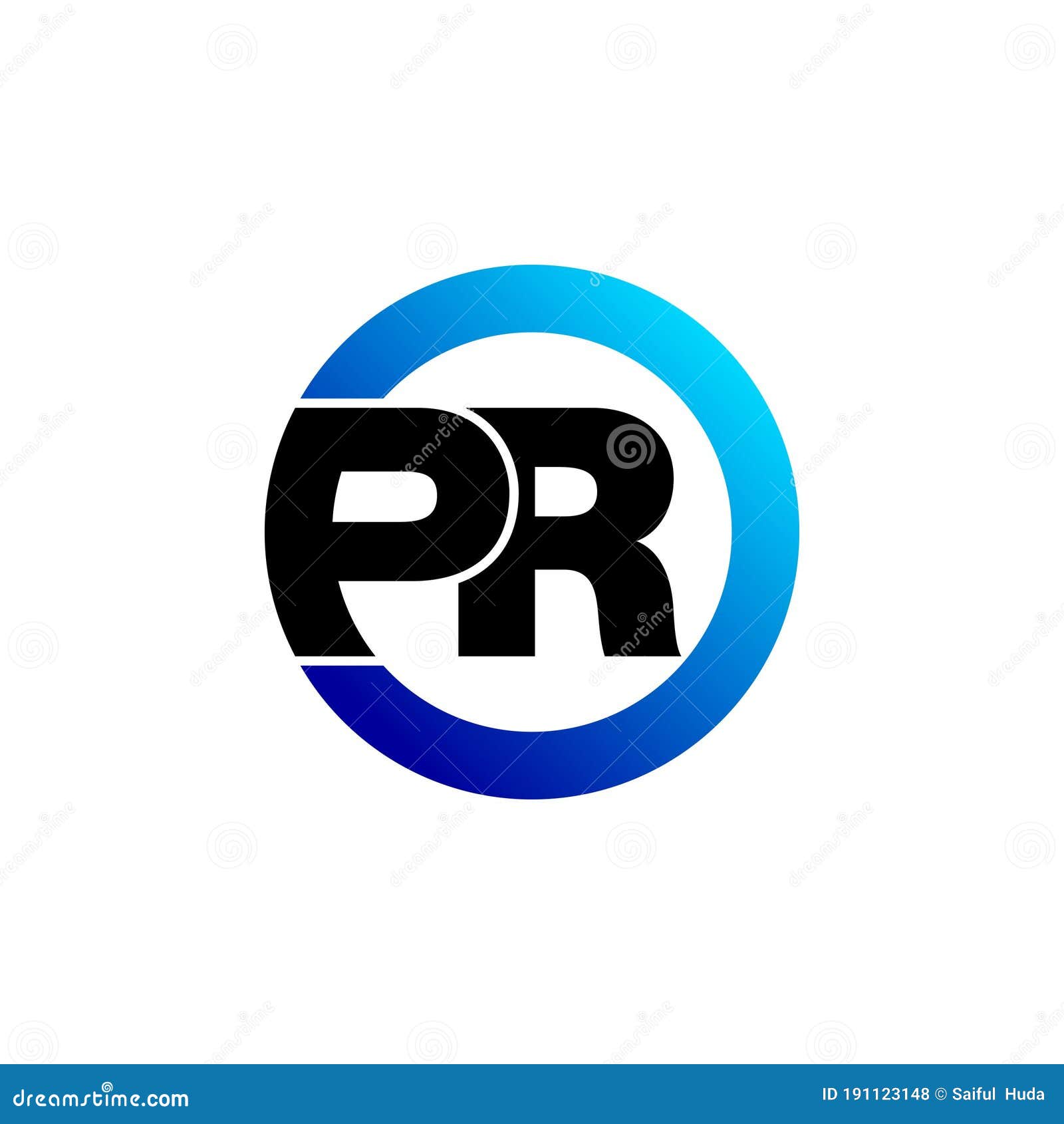 Letter PR Monogram Logo Icon Design Vector. Stock Vector - Illustration ...