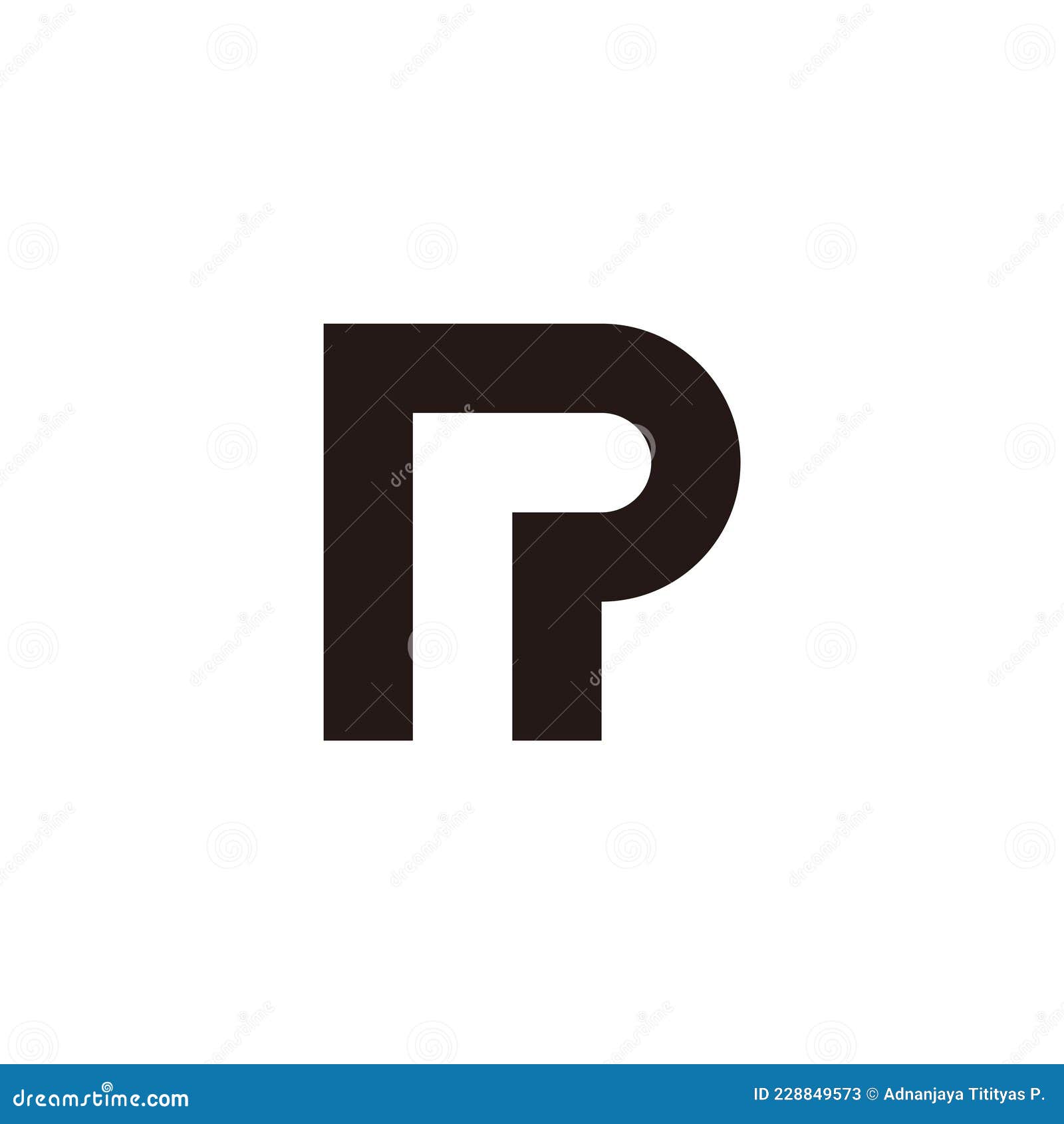 Letter Pr Simple Geometric Symbol Logo Vector Stock Vector ...