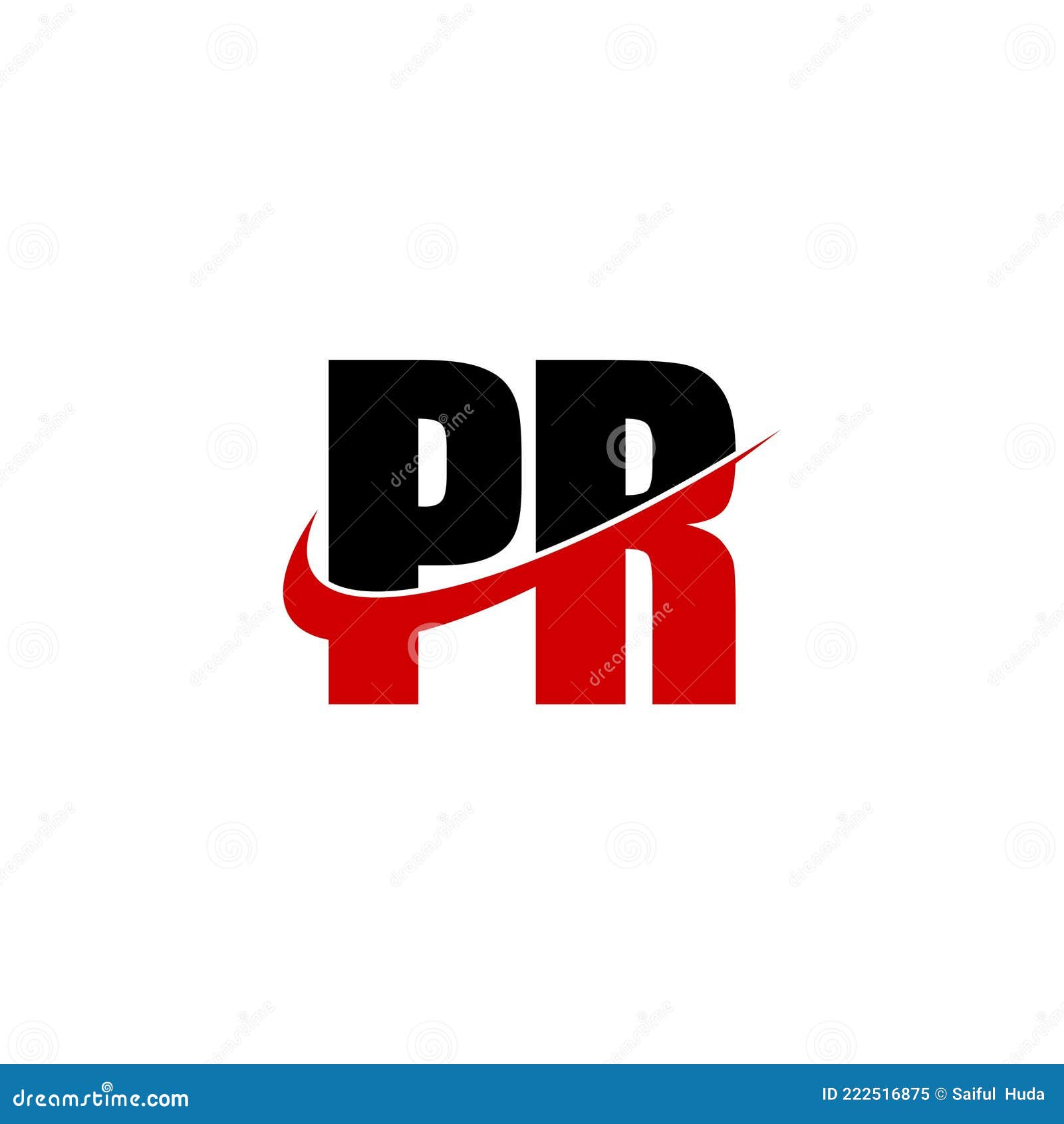 Letter PR Simple Monogram Logo Icon Design. Stock Vector - Illustration ...