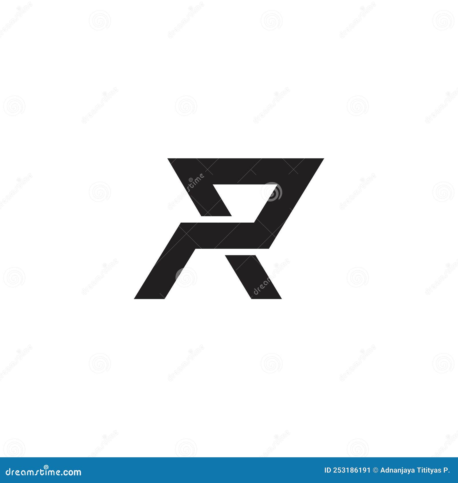 Letter Pr Simple Monoline Geometric Logo Vector Stock Vector ...