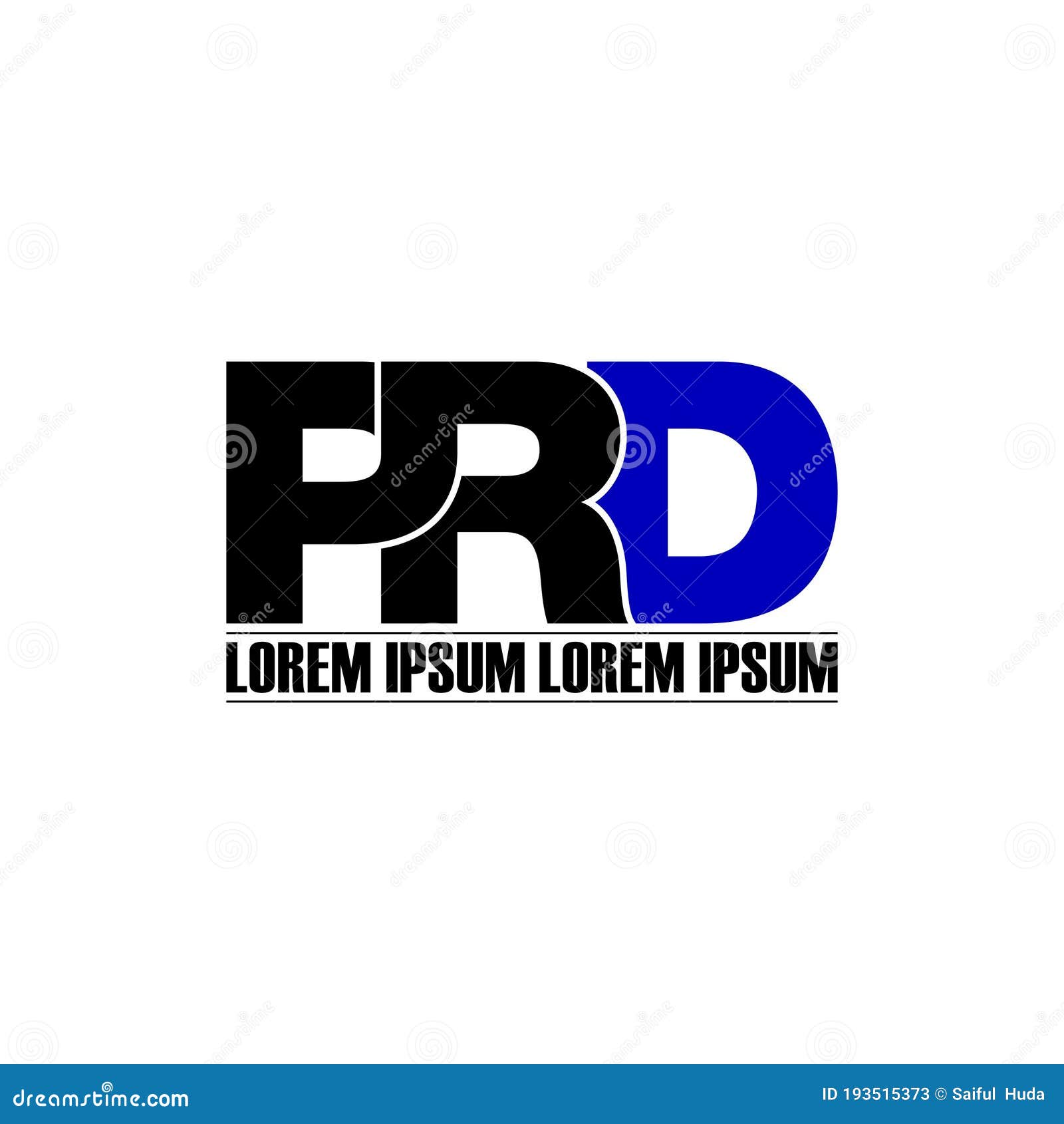 Letter PRD Simple Monogram Logo Icon Design. Stock Vector ...