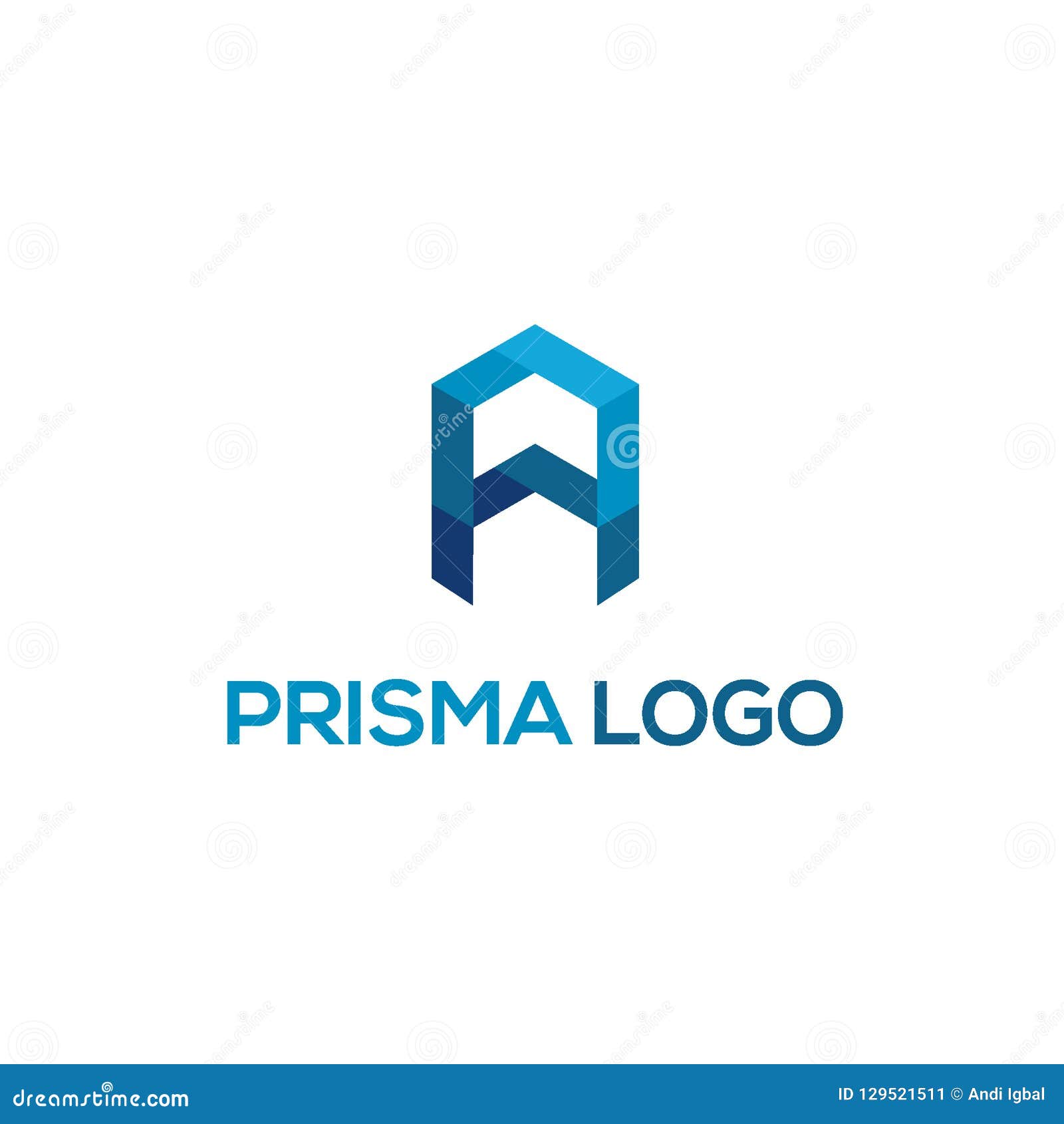 Letter a for Prism Logo Design Concept Stock Vector - Illustration of ...