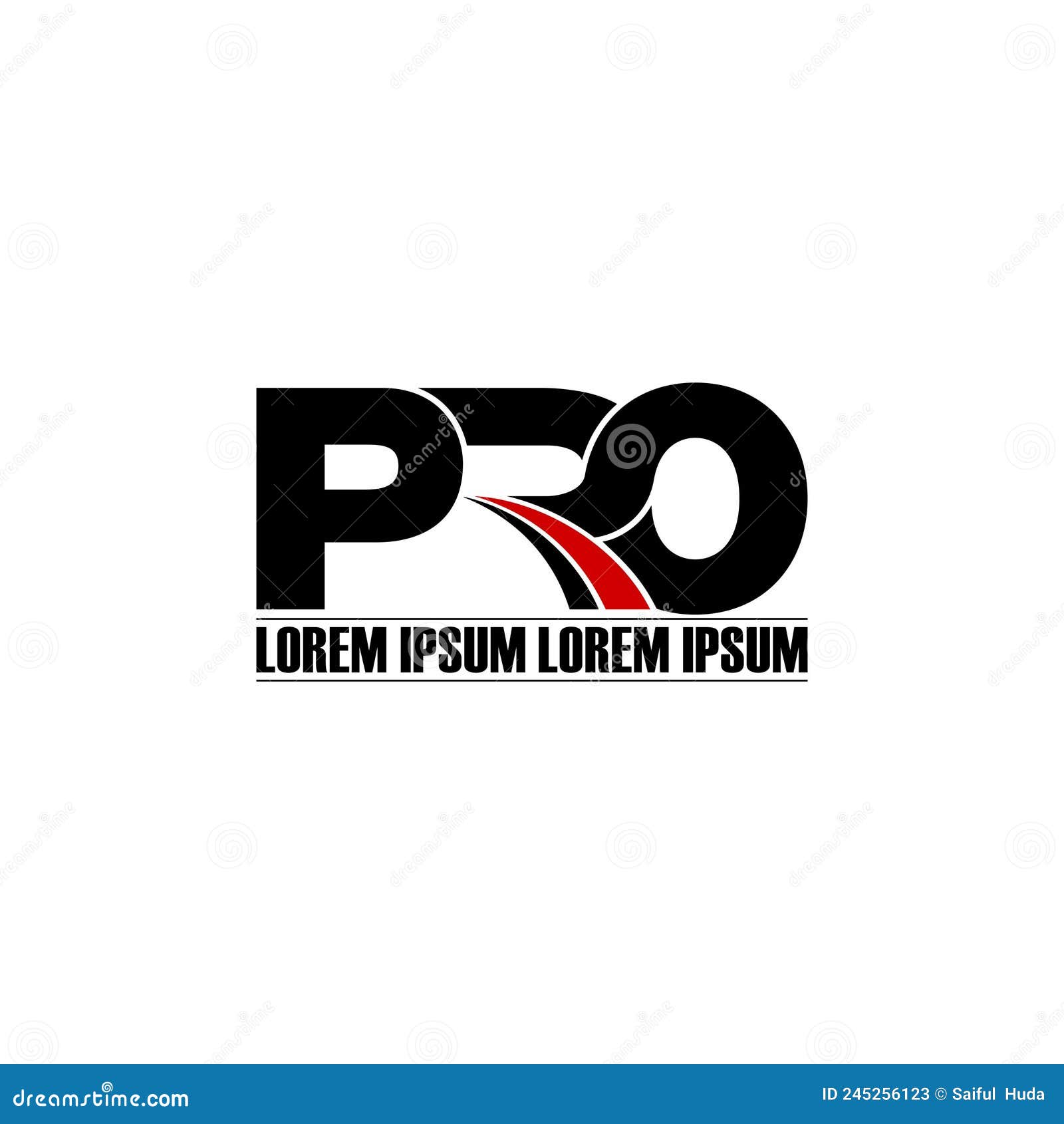 Letter PRO Simple Monogram Logo Icon Design. Stock Vector ...