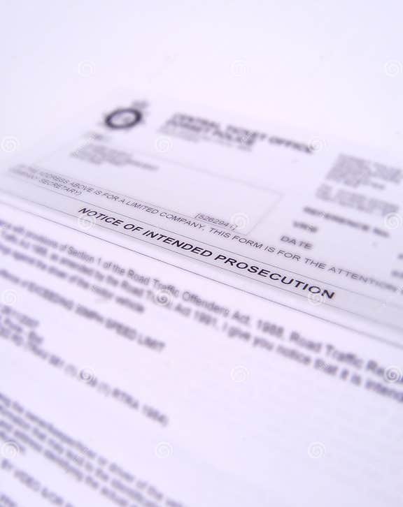 Letter of Prosecution stock image. Image of prosecution - 6752171