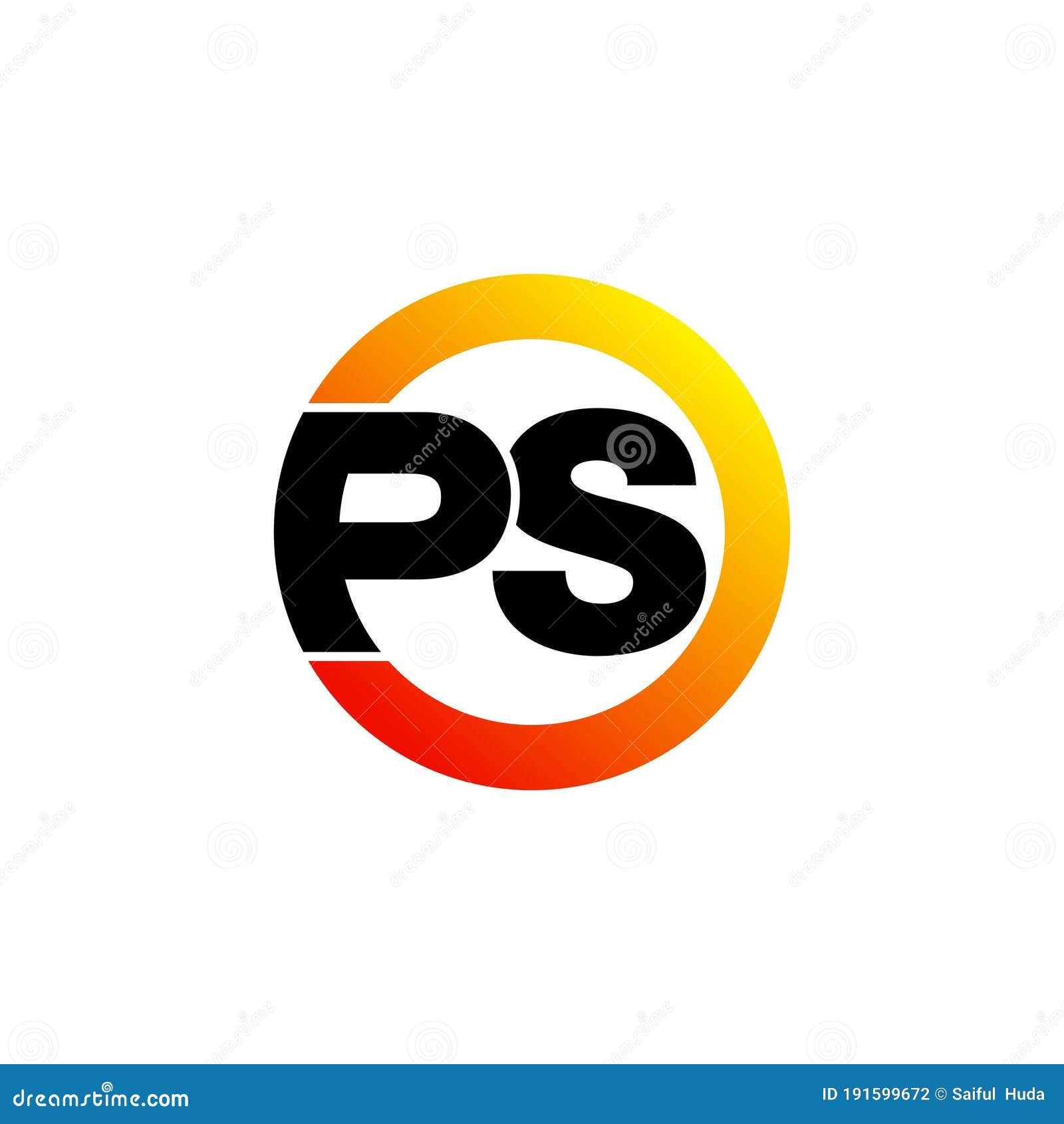 Letter PS Monogram Logo Icon Design Vector. Stock Vector - Illustration ...
