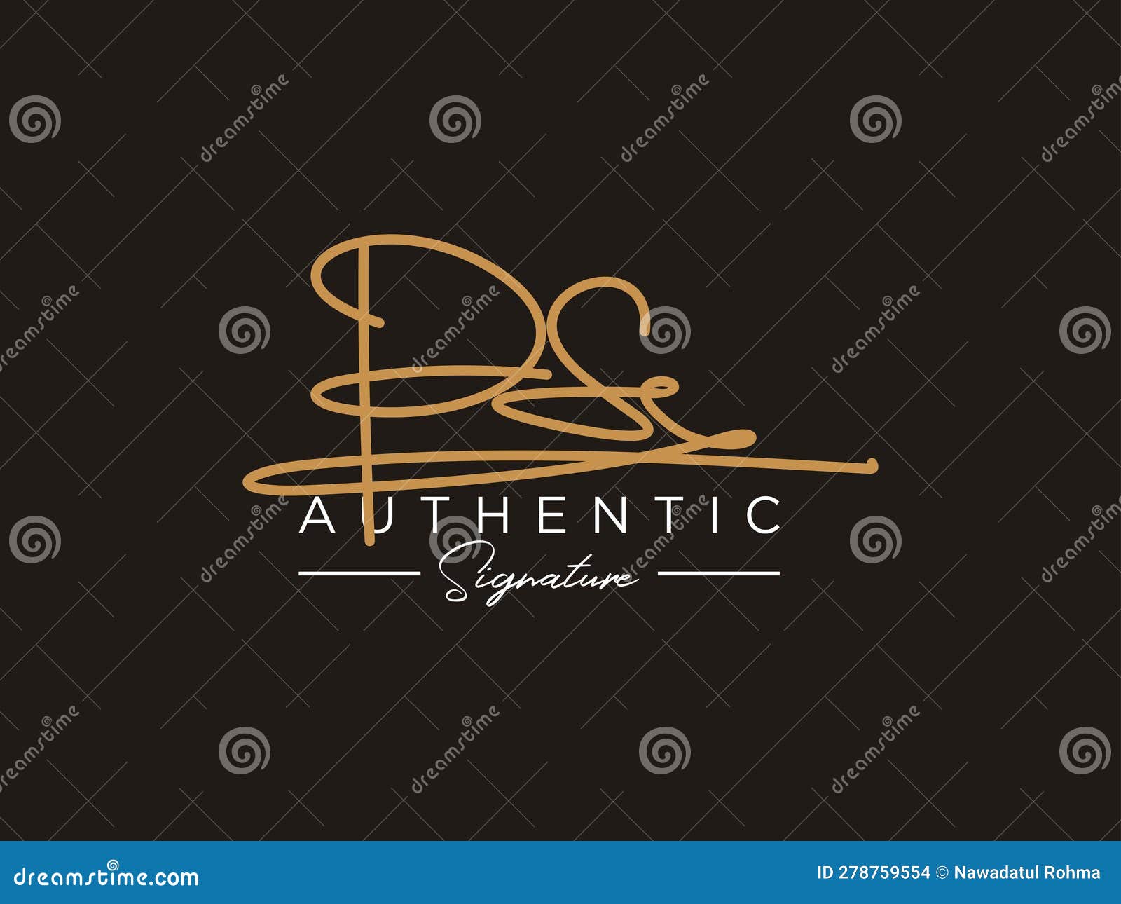 Letter PS Signature Logo Template Vector Stock Vector - Illustration of ...