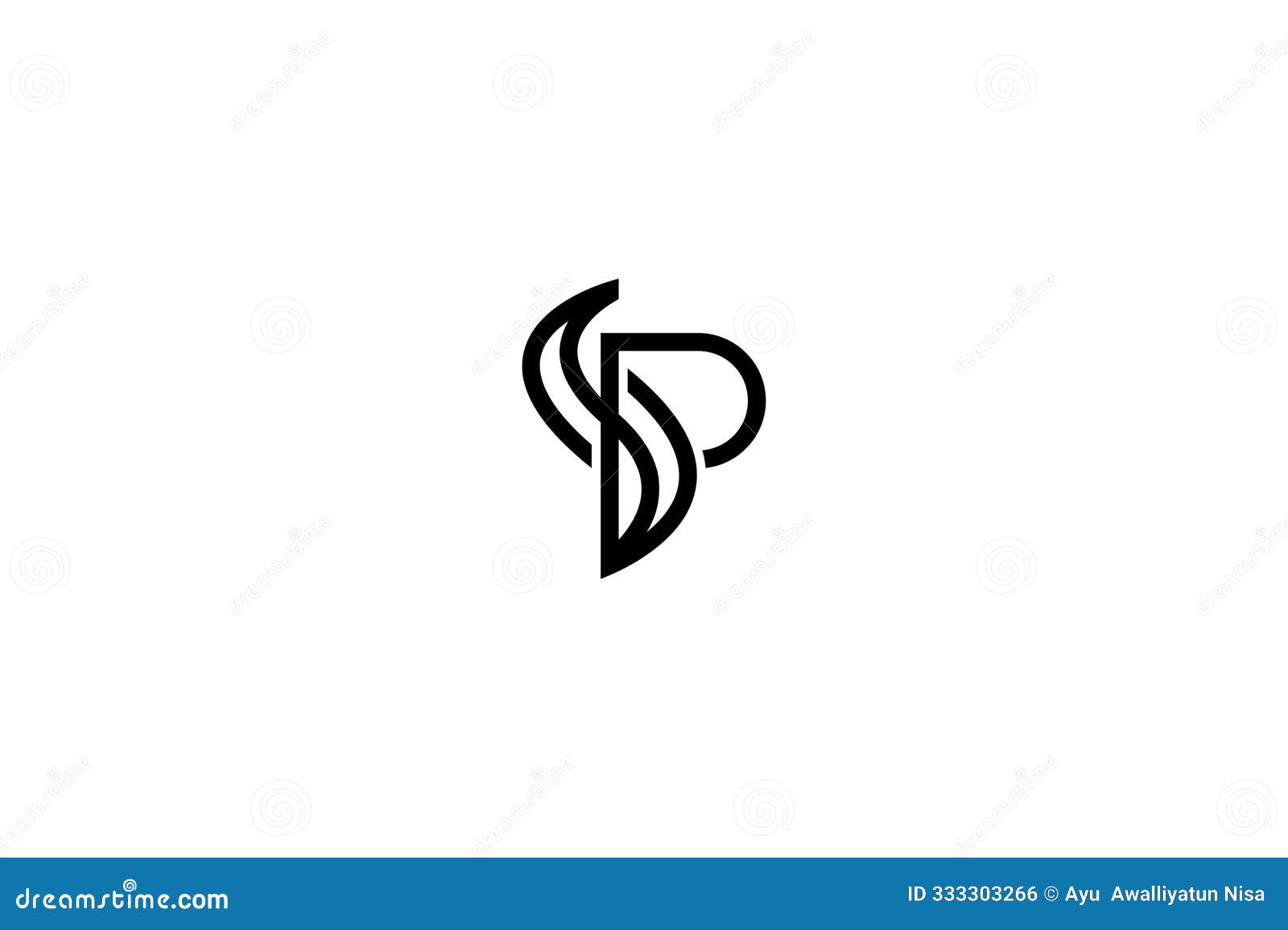 Letter PS or SP Logo Design Vector Stock Vector - Illustration of ...