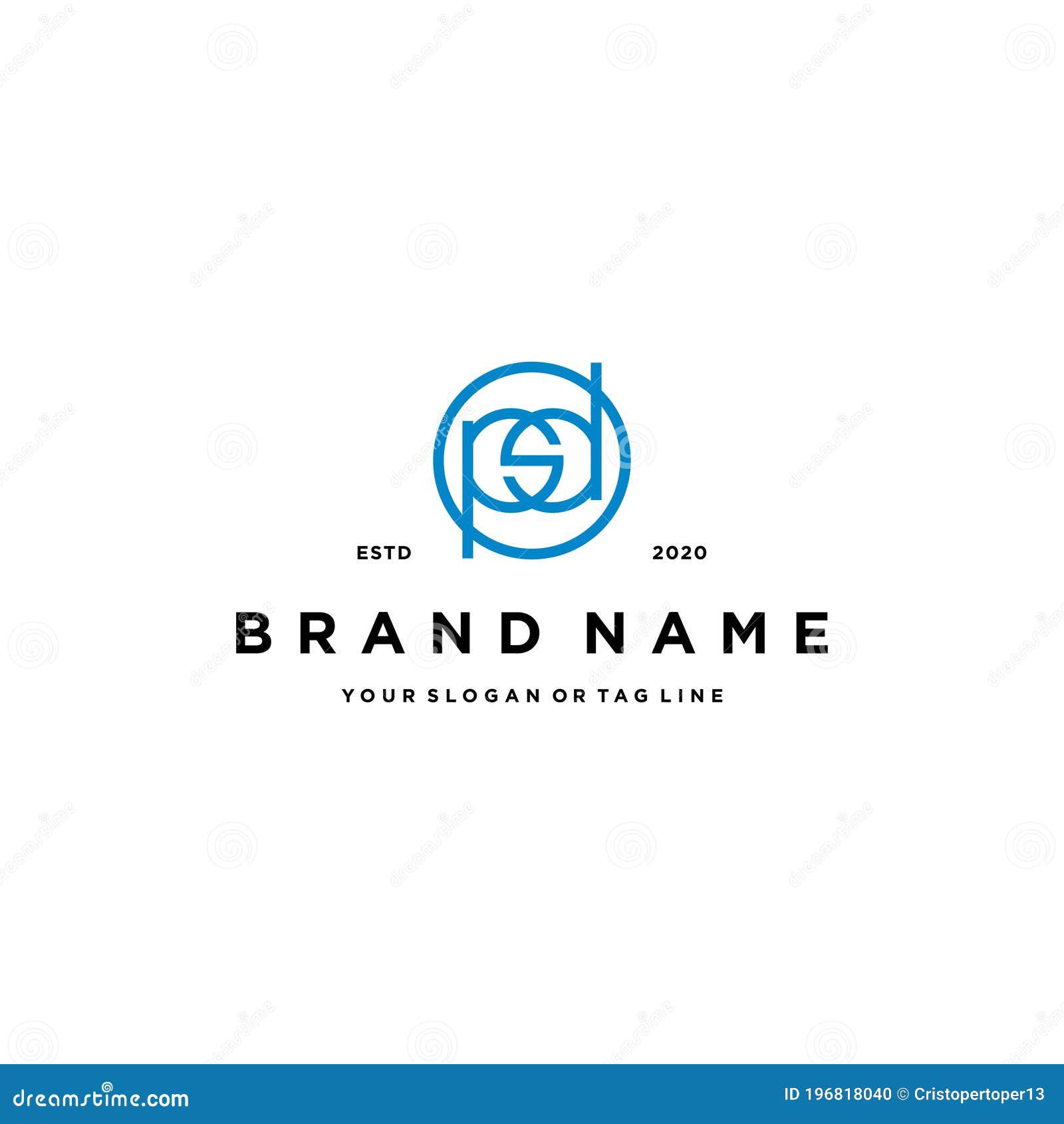 Letter PSD Logo Design Vector Stock Vector - Illustration of font ...
