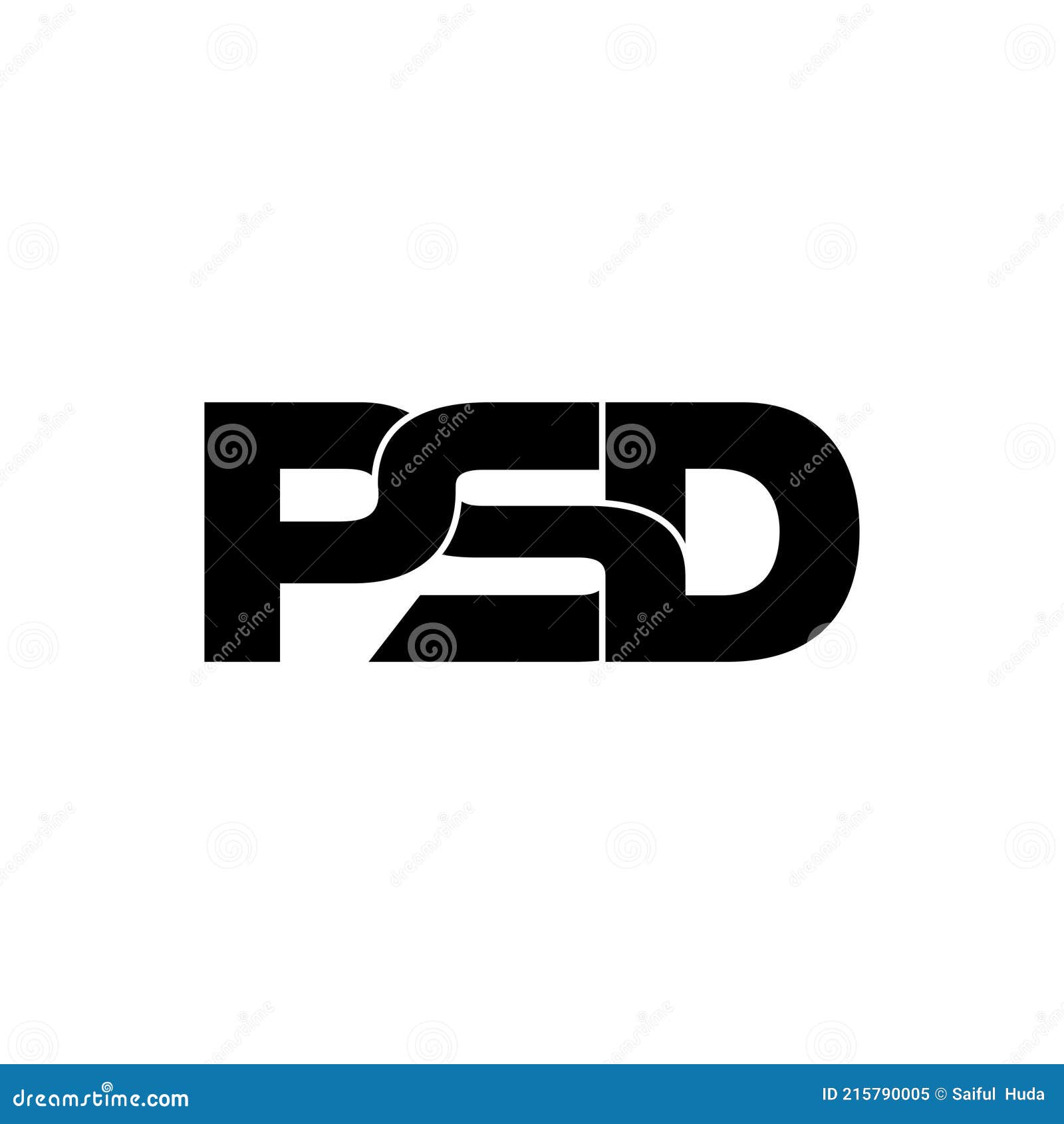 Letter PSD Simple Monogram Logo Icon Design. Stock Vector ...