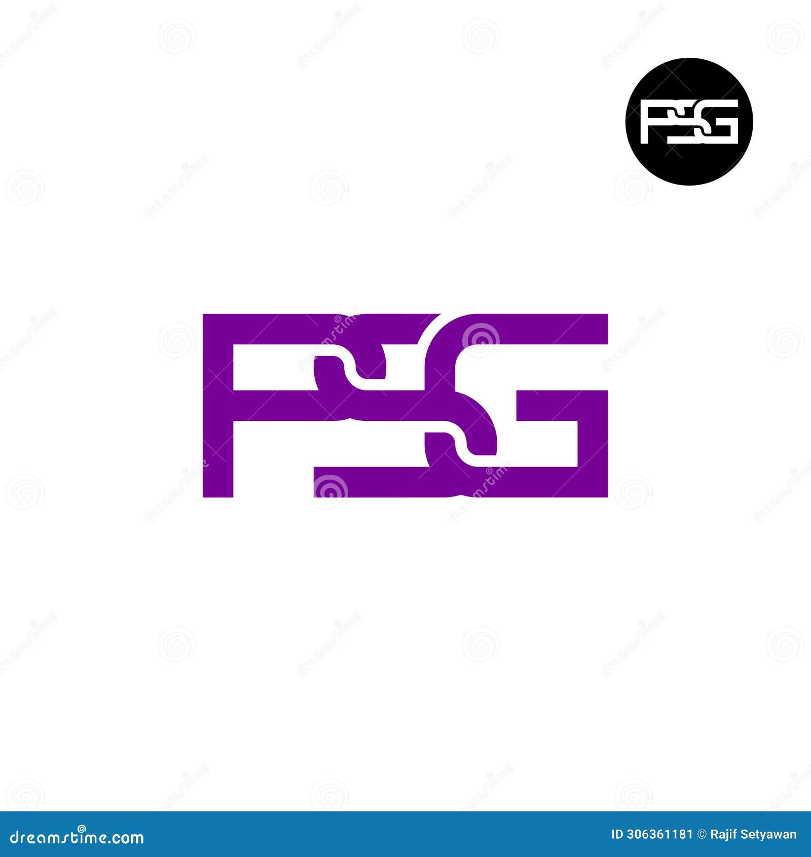 Letter PSG Monogram Logo Design Stock Vector - Illustration of ...