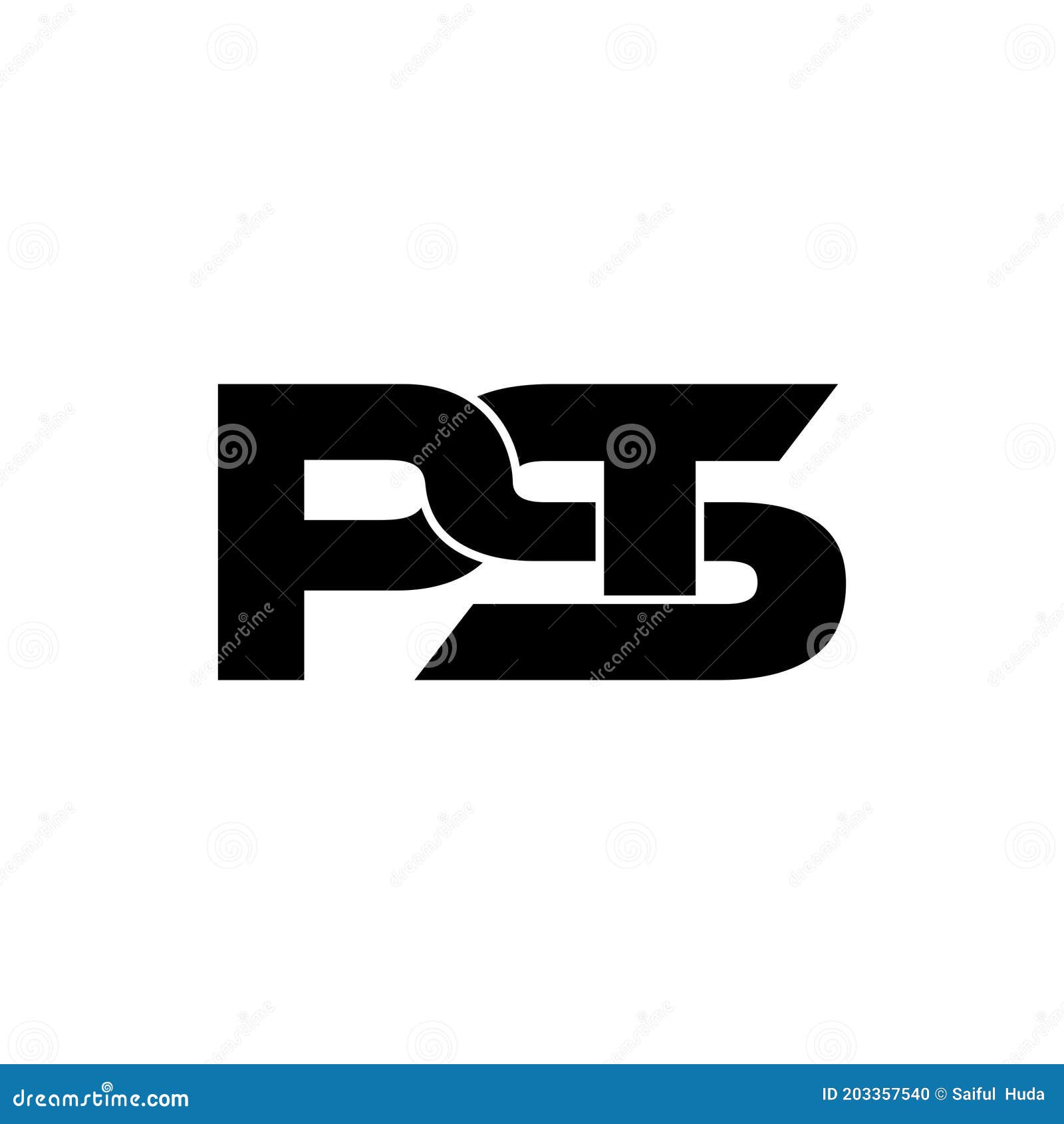 Letter PST Simple Monogram Logo Icon Design. Stock Vector ...