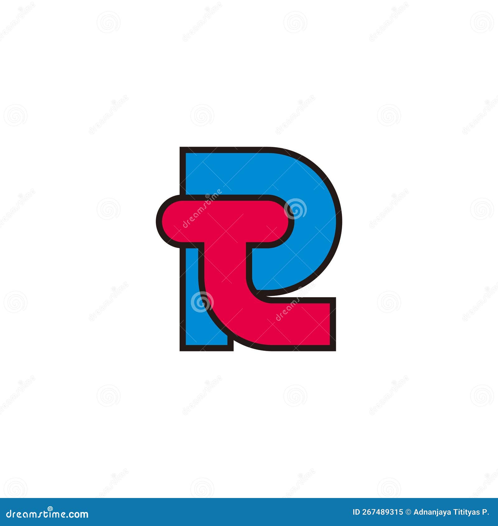 Letter Pt Colorful Outline Logo Vector Stock Vector - Illustration of ...