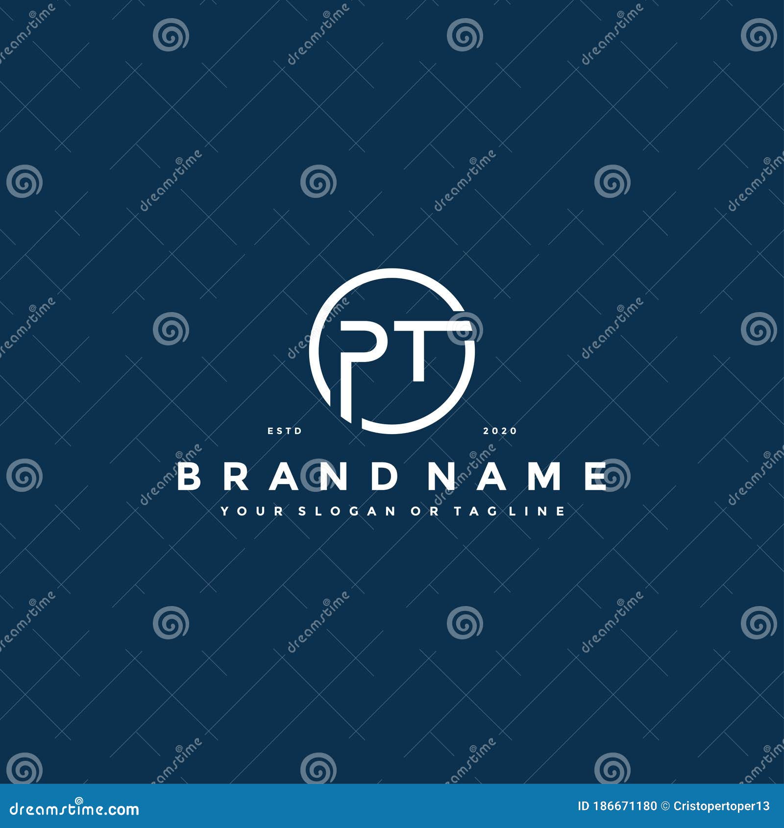 Letter PT Logo Design Vector Stock Vector - Illustration of abstract ...