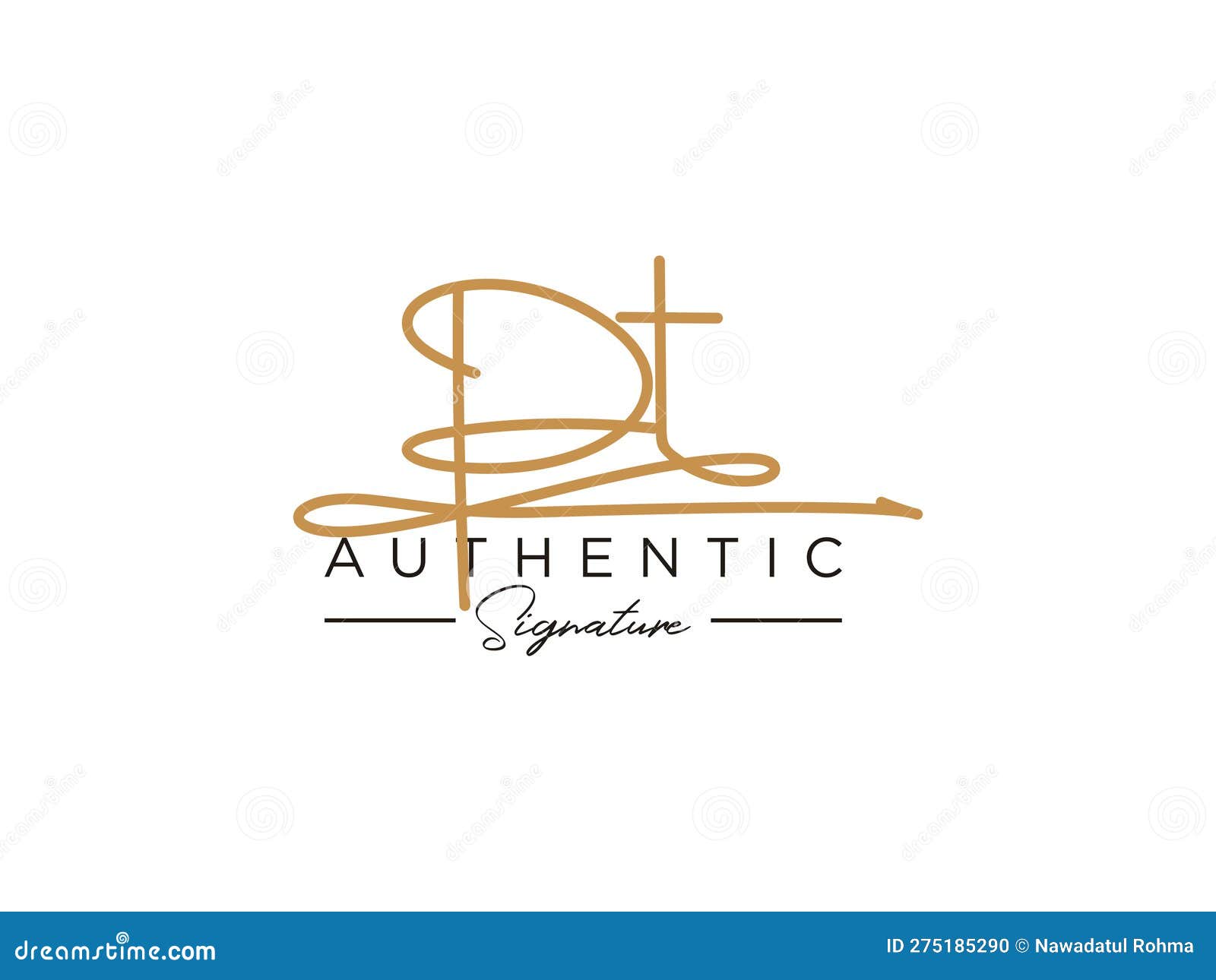 Letter PT Signature Logo Template Vector Stock Vector - Illustration of ...