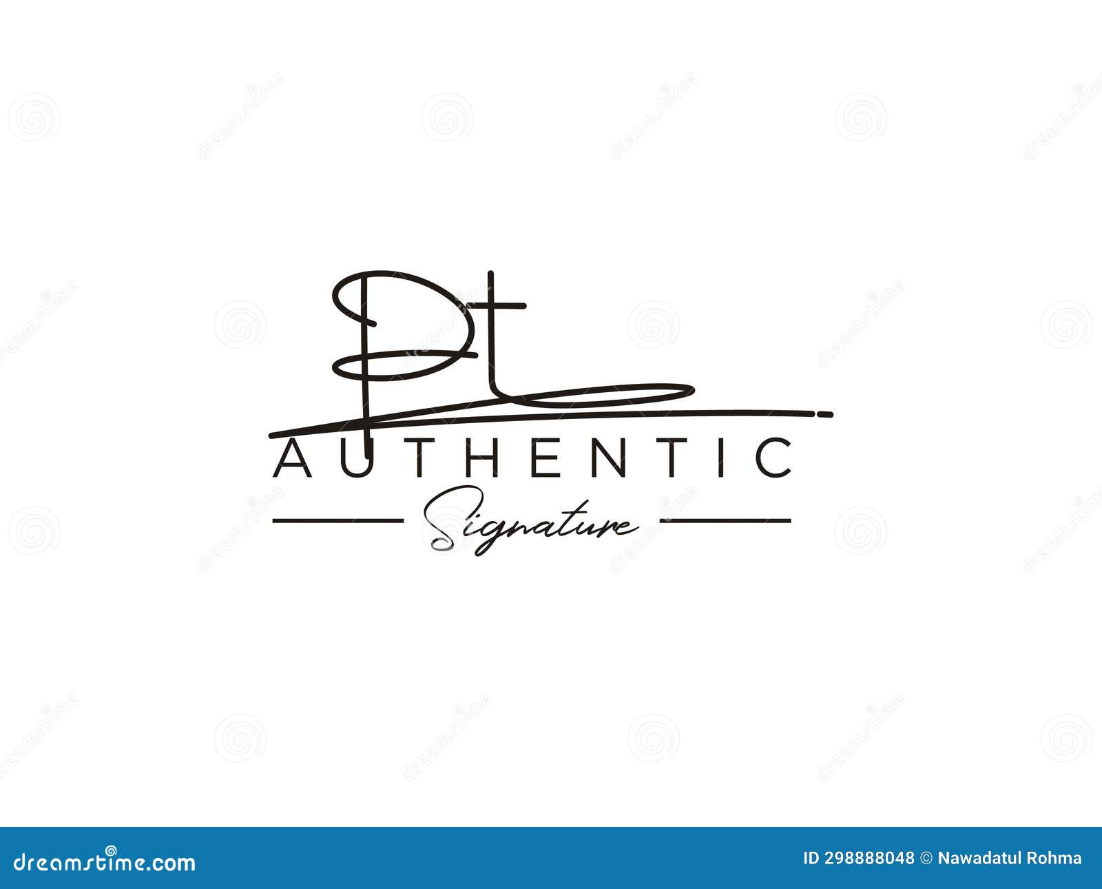 Letter PT Signature Logo Template Vector Stock Vector - Illustration of ...
