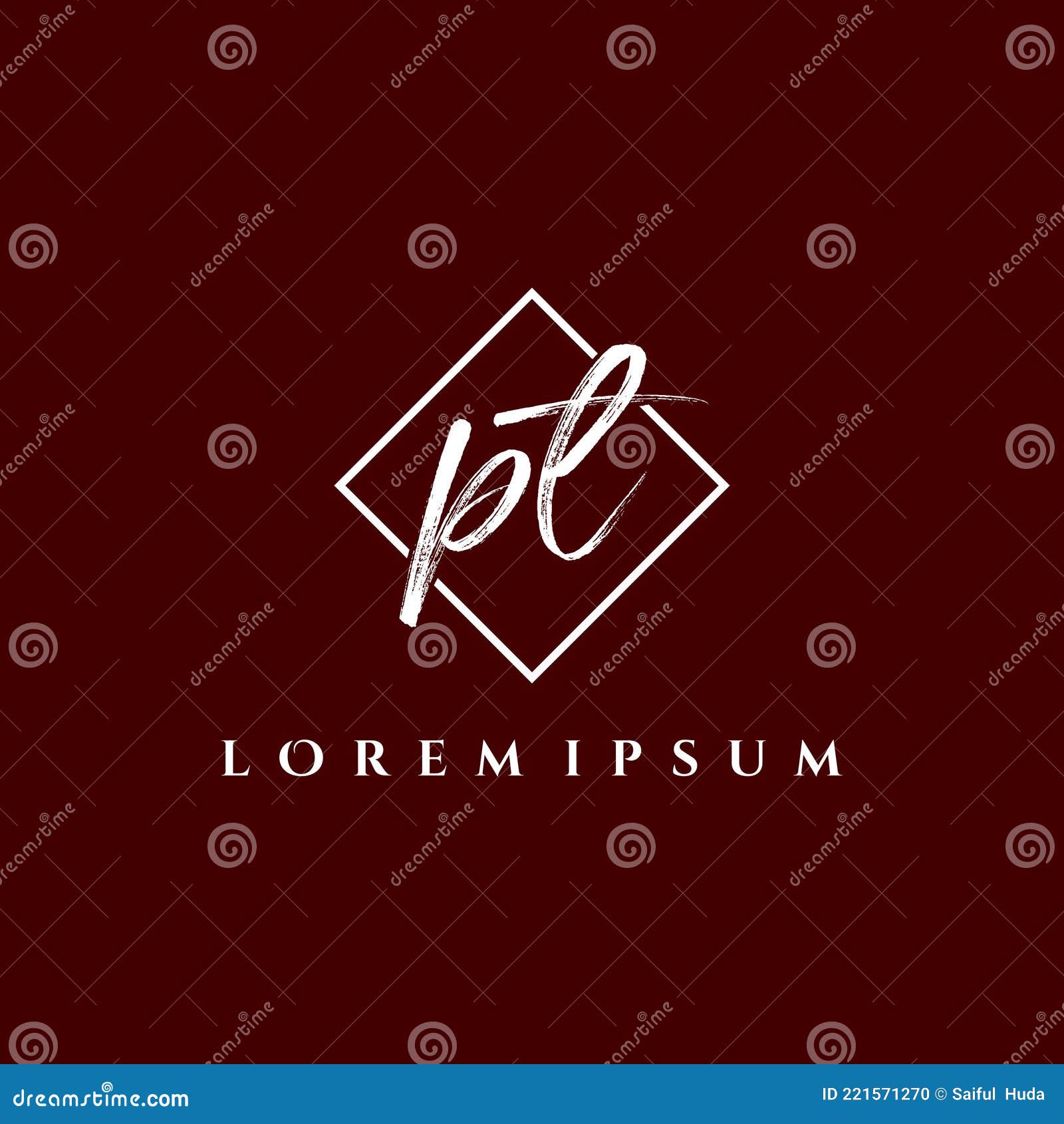 Letter PT Simple Monogram Logo Icon Design. Stock Vector - Illustration ...