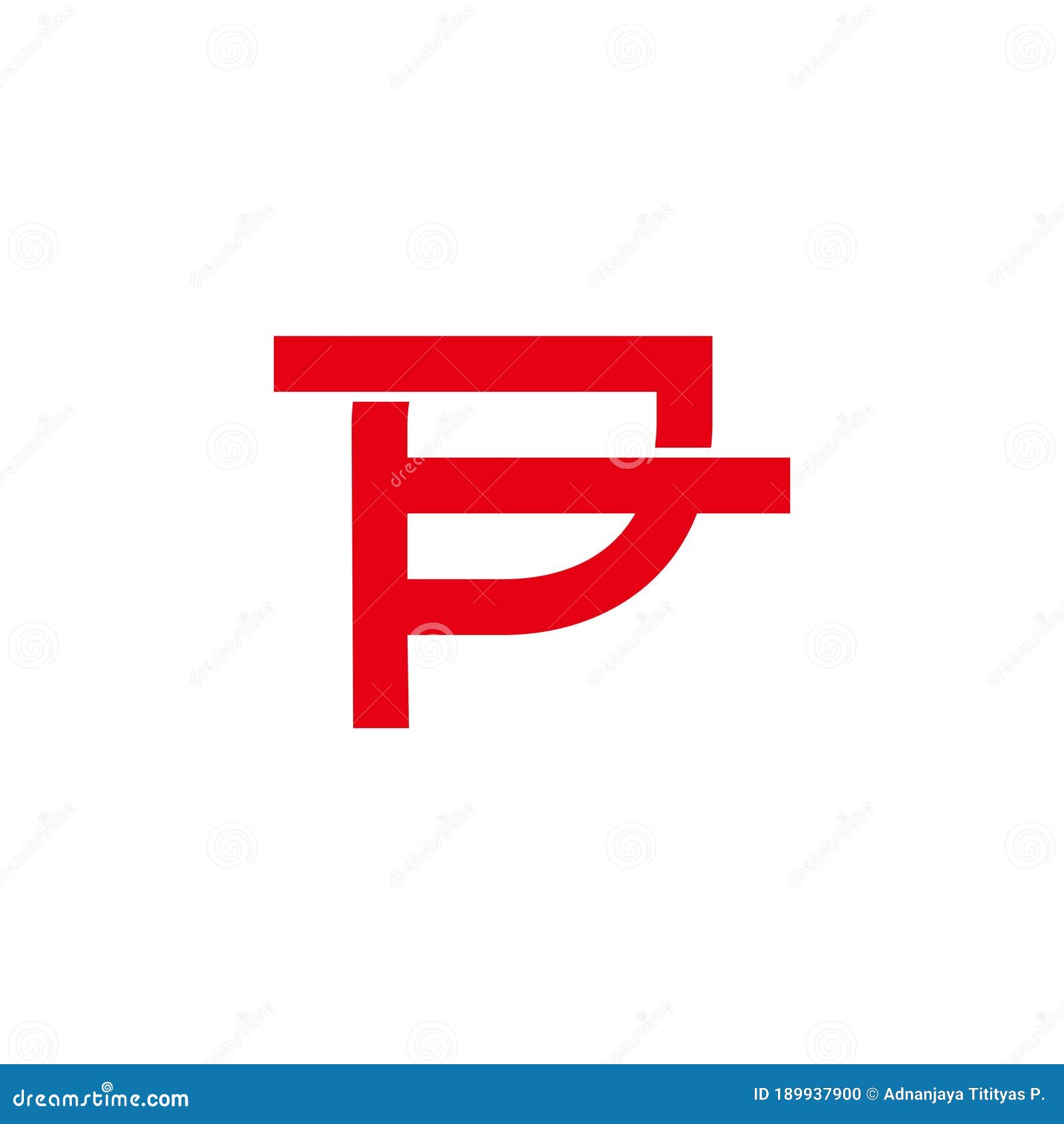 Letter Pt Symbol Simple Geometric Line Logo Vector Stock Vector ...