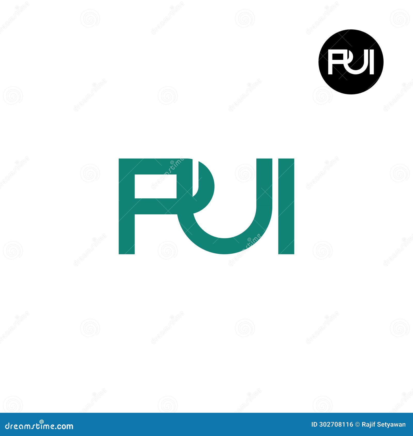 Letter PUI Monogram Logo Design Stock Illustration - Illustration of ...