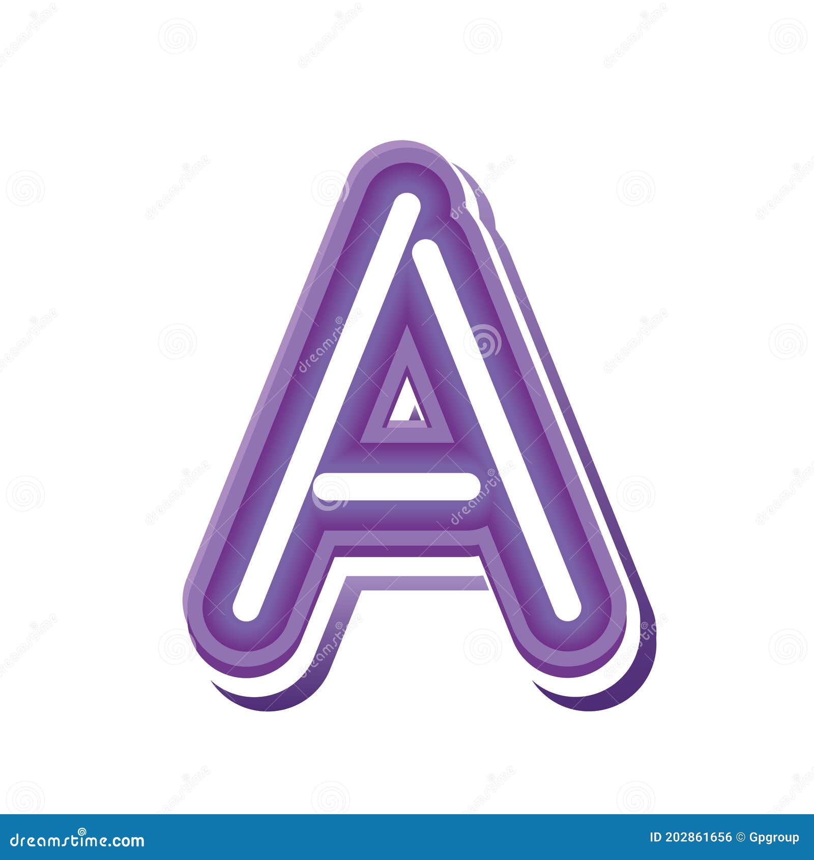 Letter a in Purple Neon Font Stock Vector - Illustration of light ...