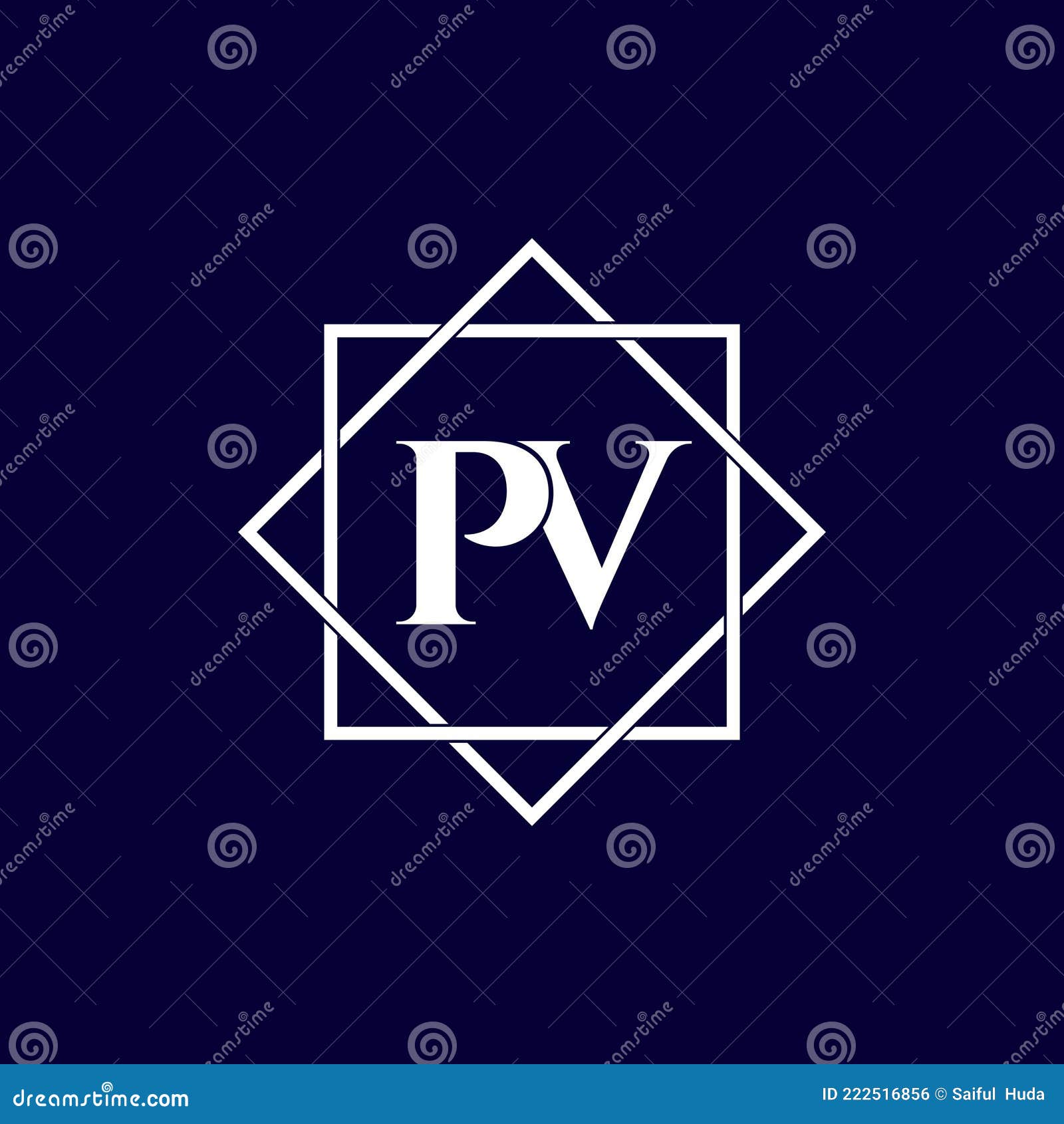 Letter PV Simple Monogram Logo Icon Design. Stock Vector - Illustration ...