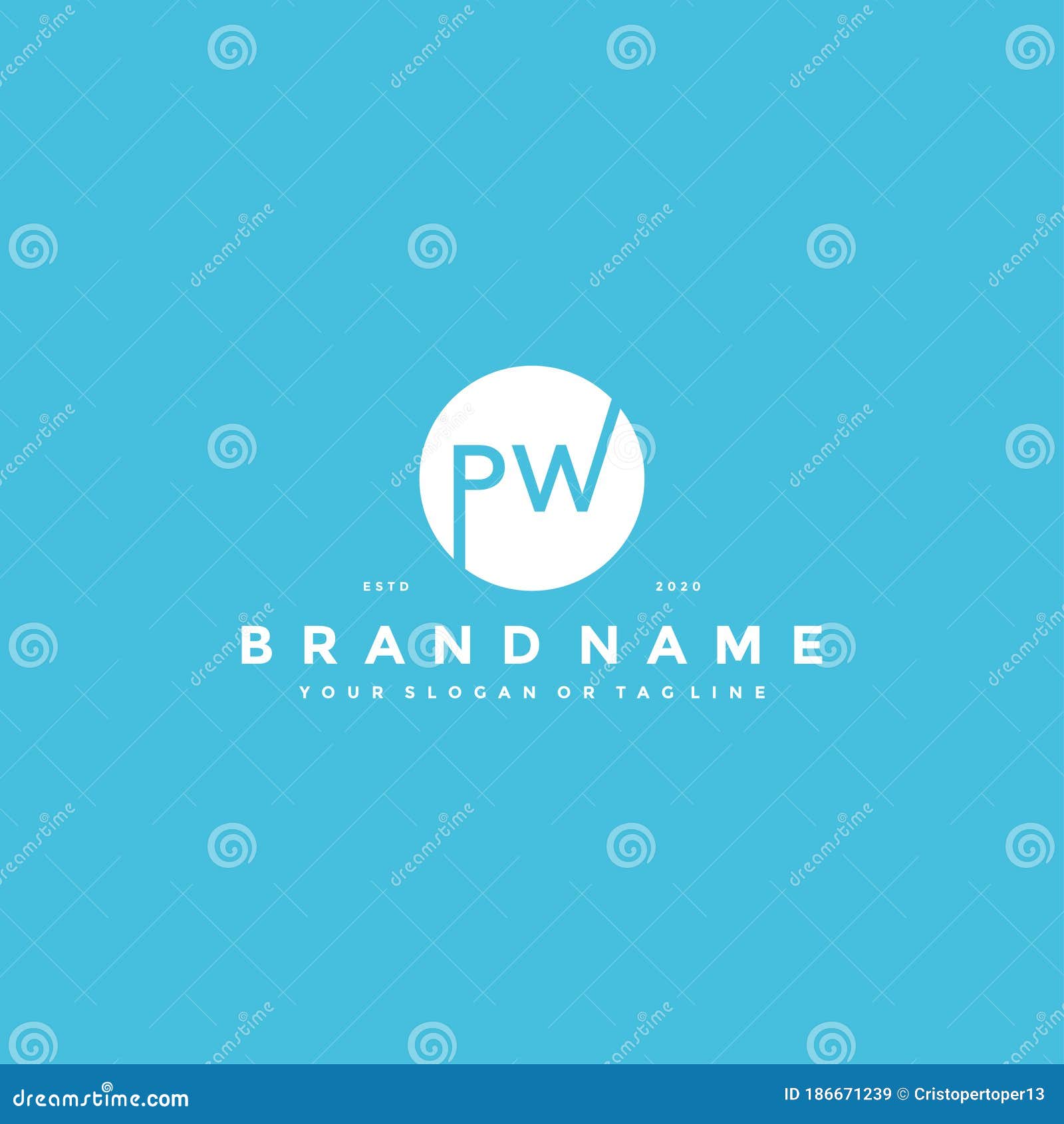 Letter PW Logo Design Vector Stock Vector - Illustration of background ...