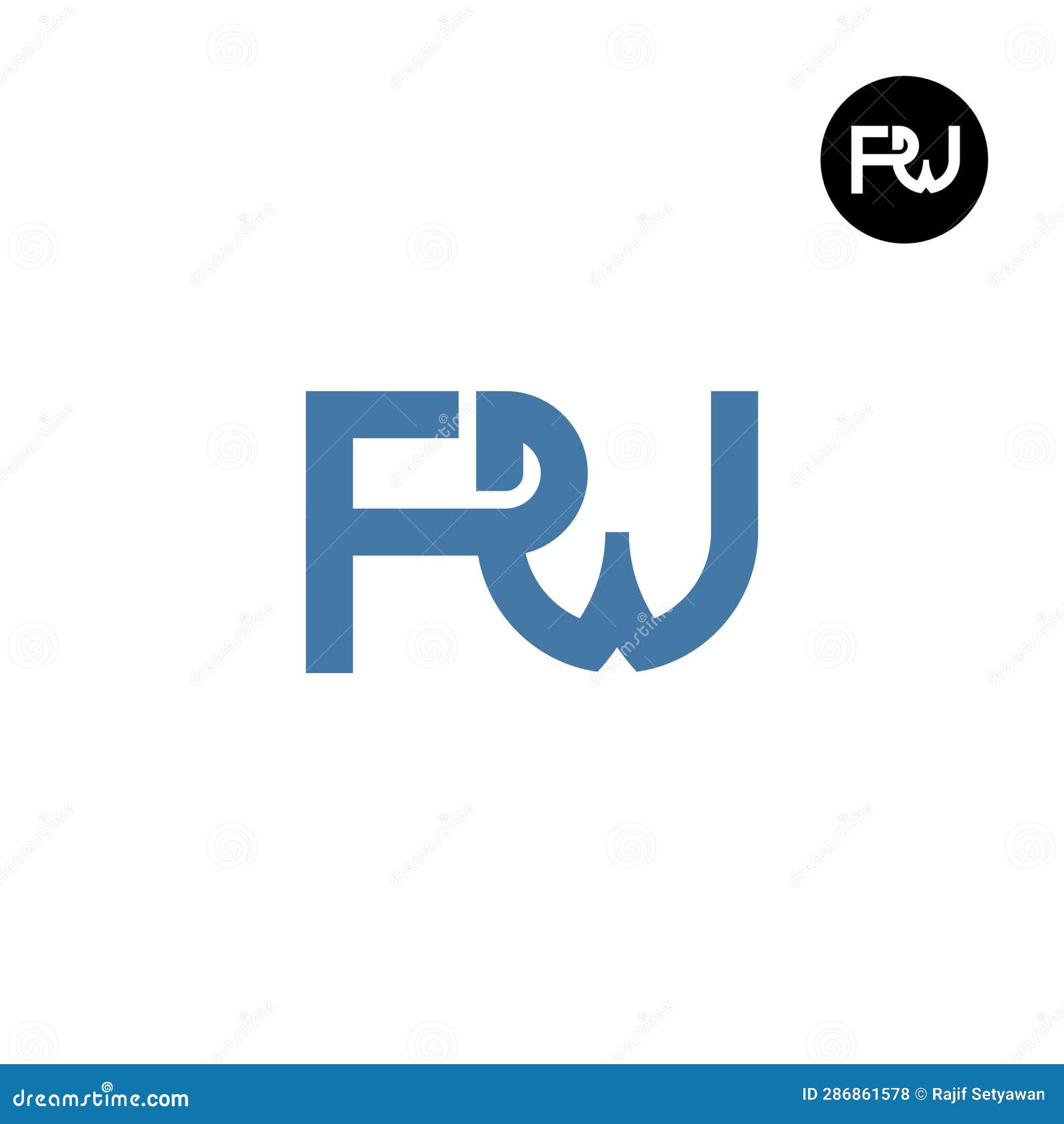 Letter PW Monogram Logo Design Vector Illustration | CartoonDealer.com ...