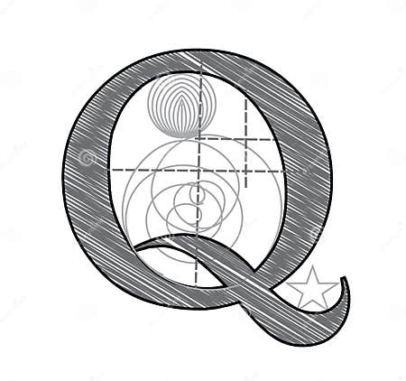 Letter Q stock vector. Illustration of alphabet, drawing - 7690559