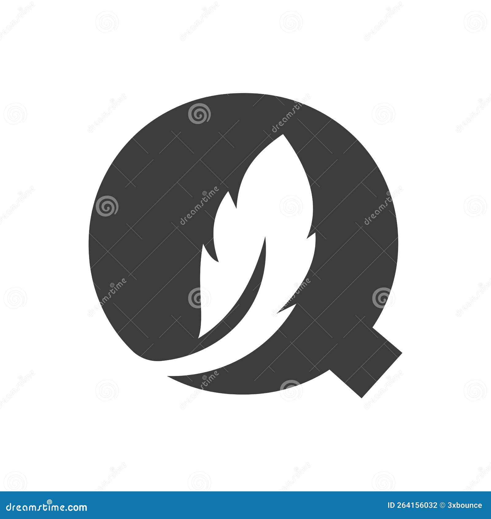 Letter Q Bird Feather Logo Design Concept for Law Identity Vector ...