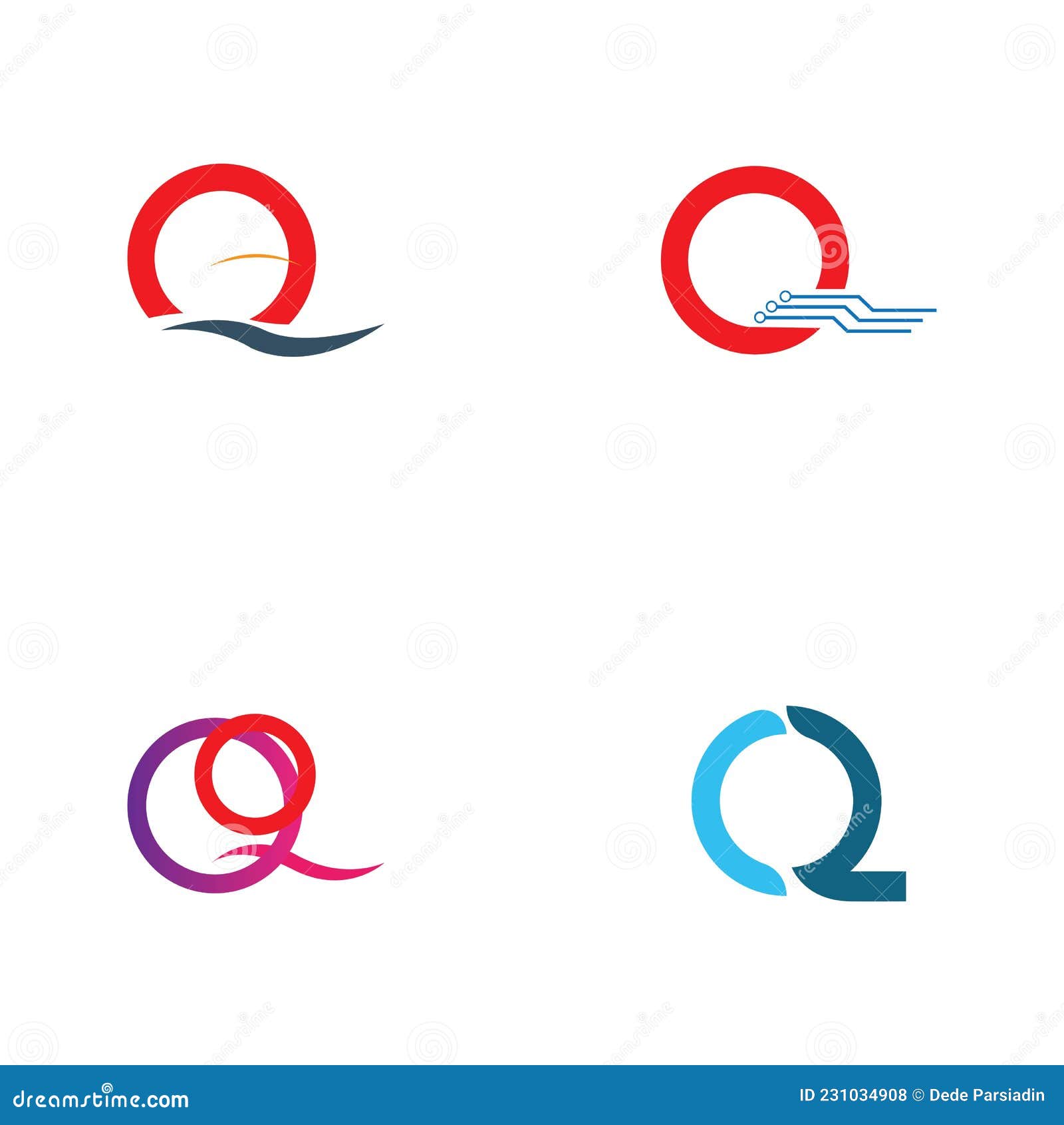 Letter Q Business Corporate Abstract Unity Vector Logo Design Template ...