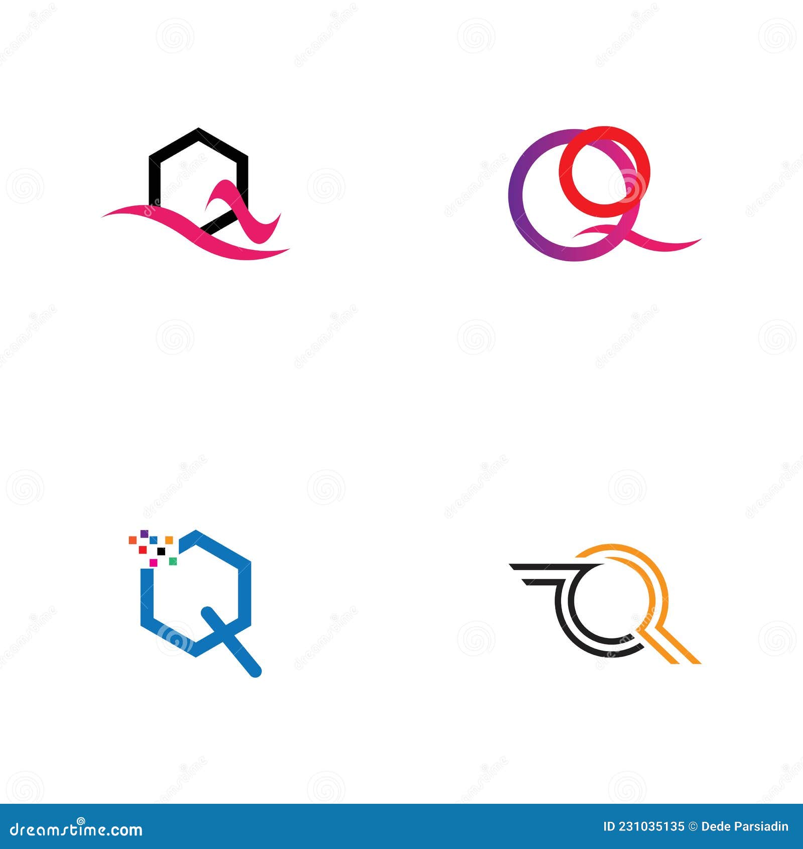 Letter Q Business Corporate Abstract Unity Vector Logo Design Template ...