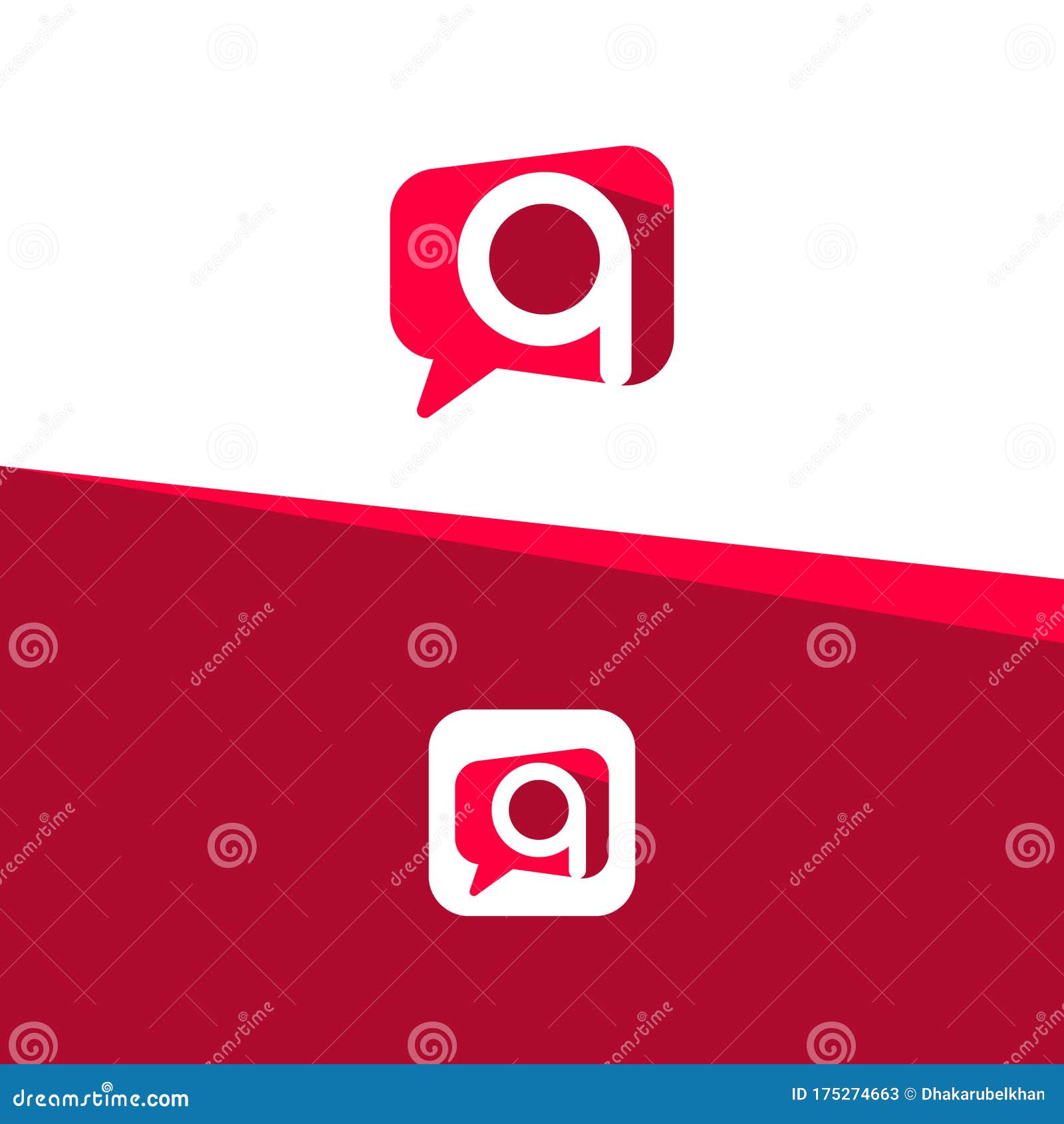 Letter Q Chat Talk Logo Design Template Vector Illustration Stock ...