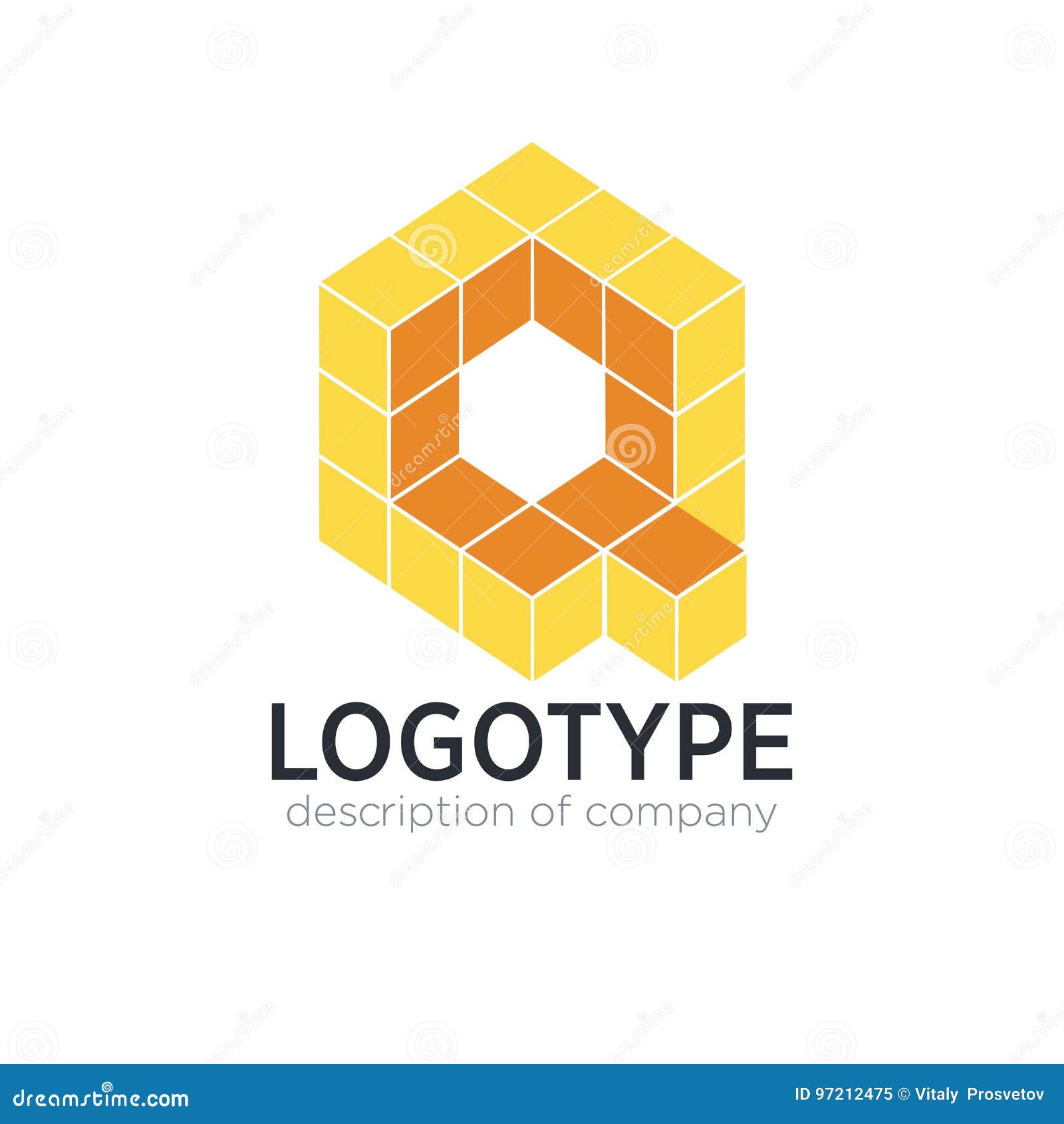 Letter Q Cube Figure Logo Icon Design Template Elements Stock Vector ...