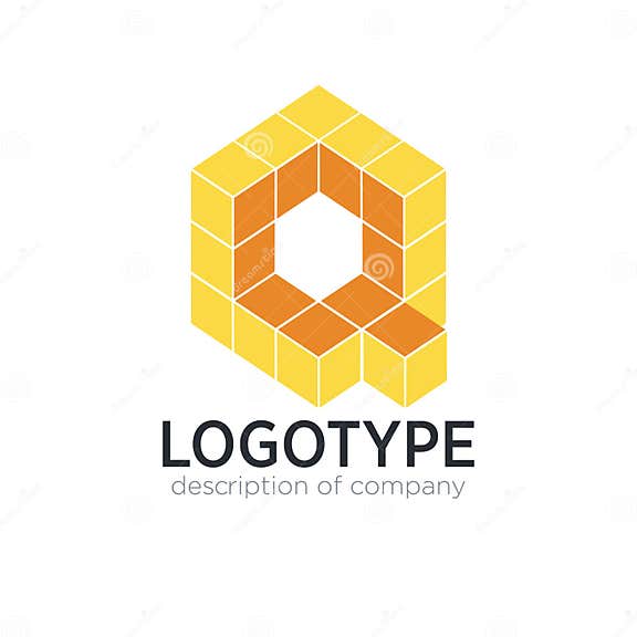 Letter Q Cube Figure Logo Icon Design Template Elements Stock Vector ...