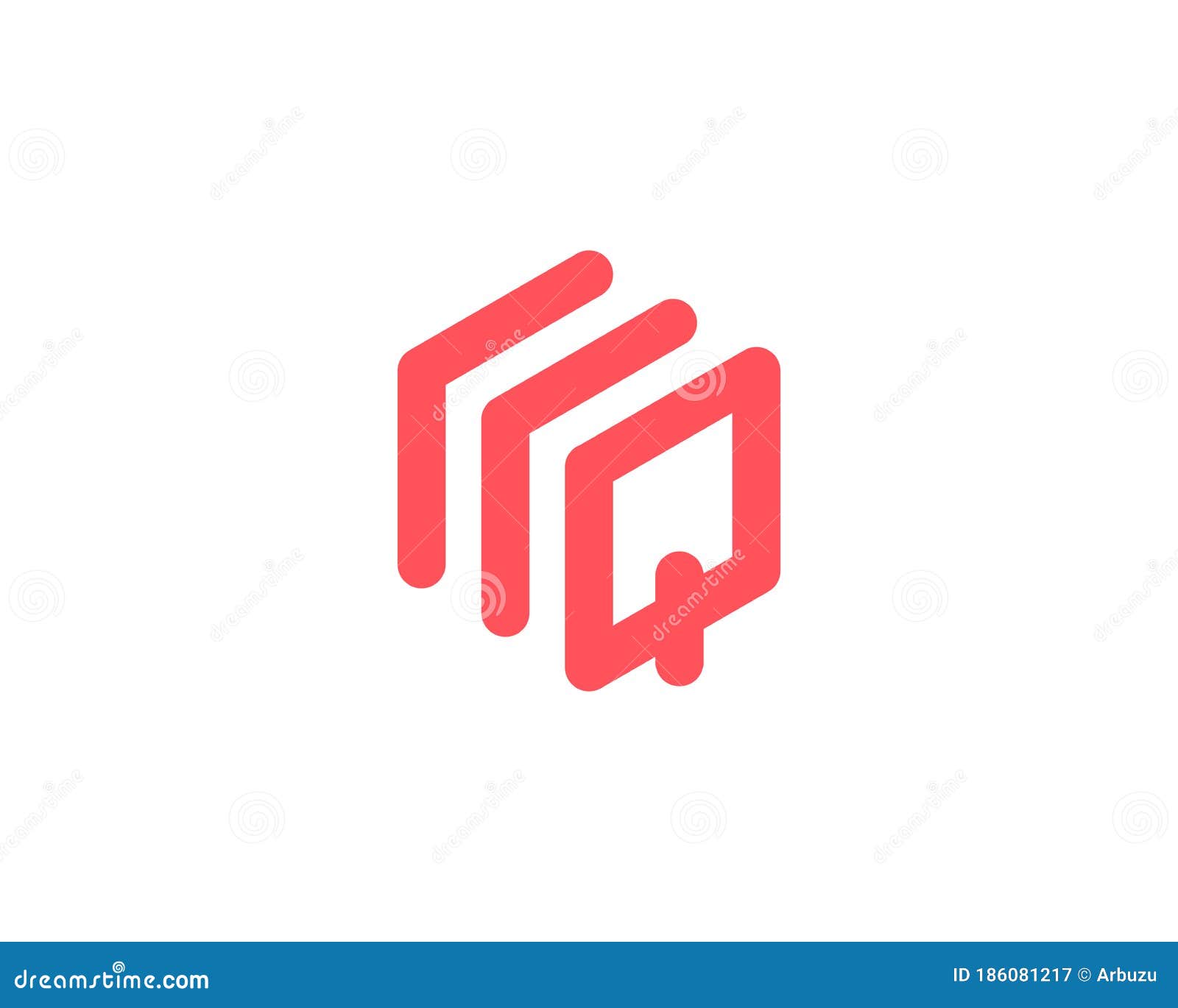 Letter Q Cube Logo Icon Design Template Elements Stock Vector ...